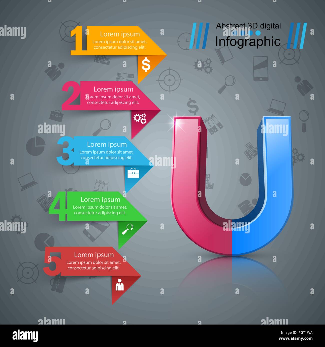 Magnet realistic icon. Business infographic Stock Vector Image & Art ...