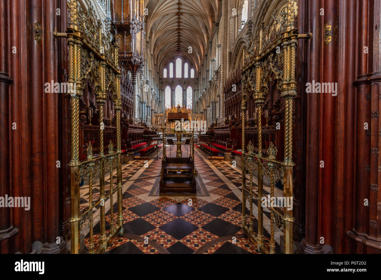 Choir Ely Cathedral through the Gates Stock Photo - Alamy