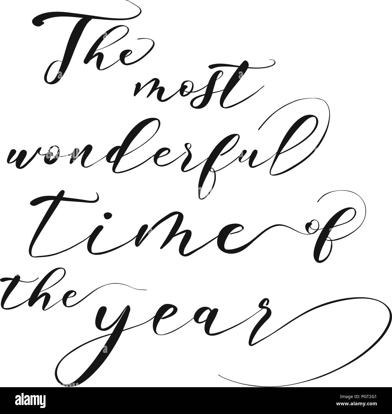 The most wonderful time of the year lettering. Nice seasonal ...