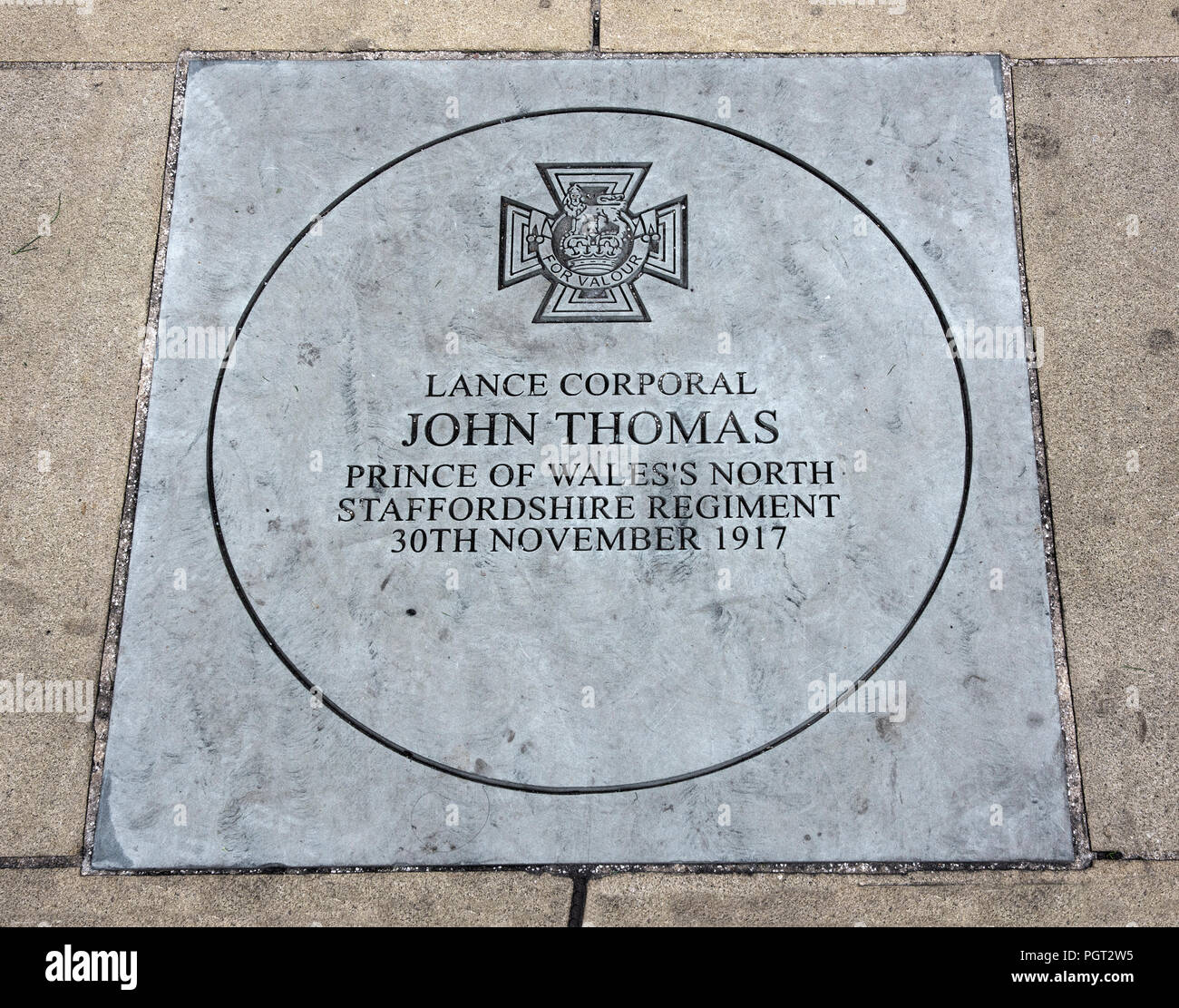 Manchester England war memorial plaque to Victoria Cross awarded Lance Corporal John Thomas ...