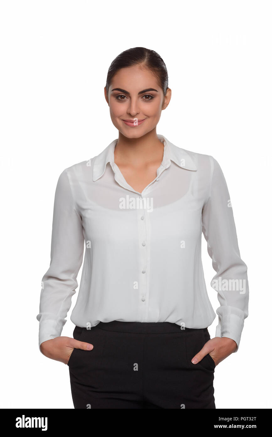 Agreeable businesswoman with marvelous smile Stock Photo - Alamy