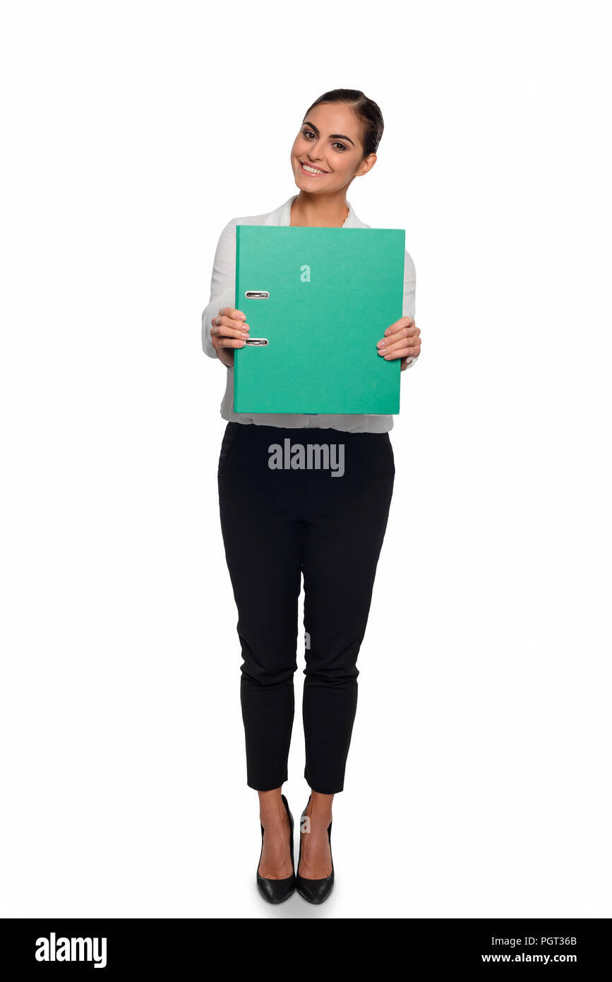 Lovely modern lady with a business plan Stock Photo - Alamy