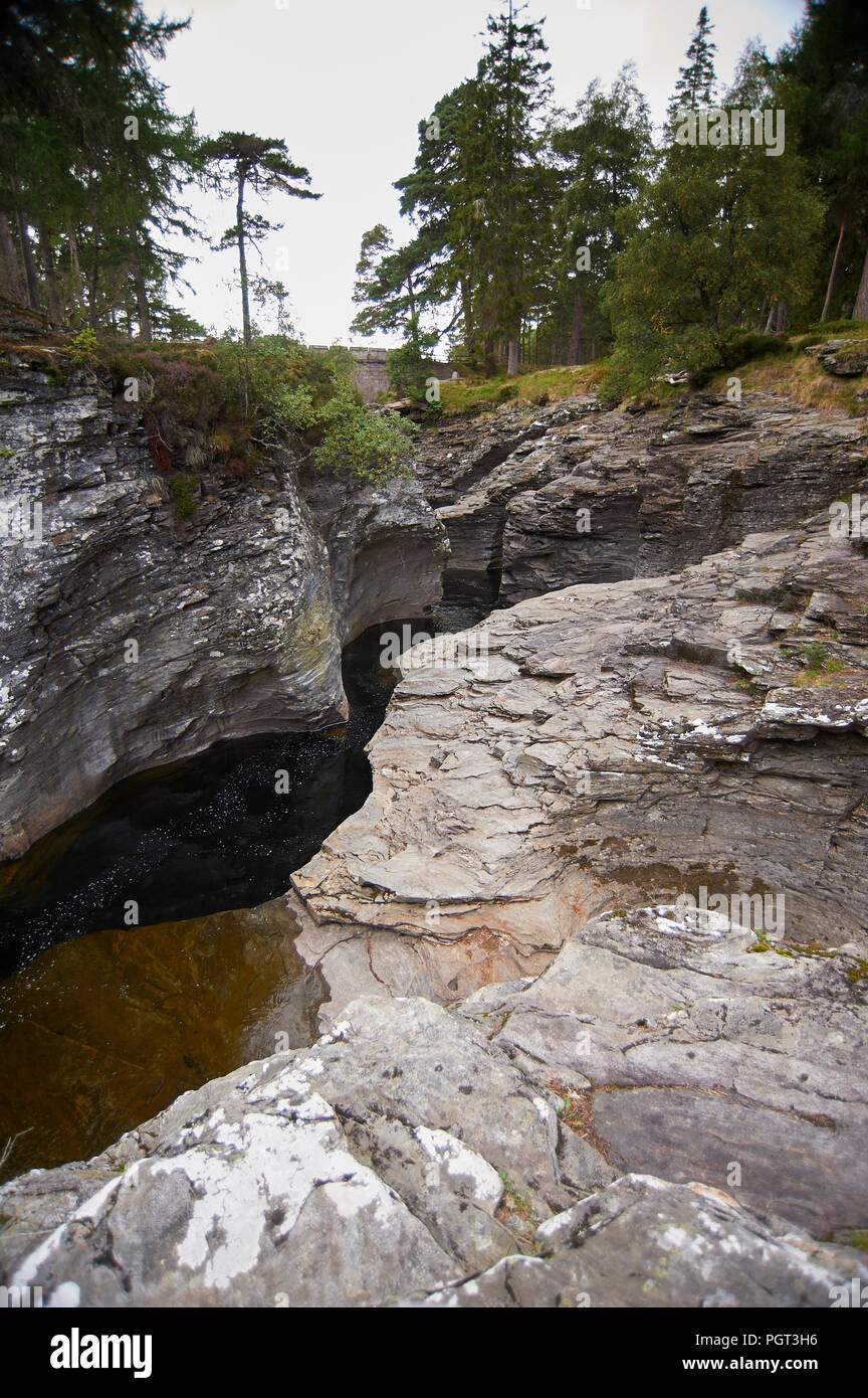 The Deep Gorge of the Linn of Dee, Cairngorms National Park, Perth and ...