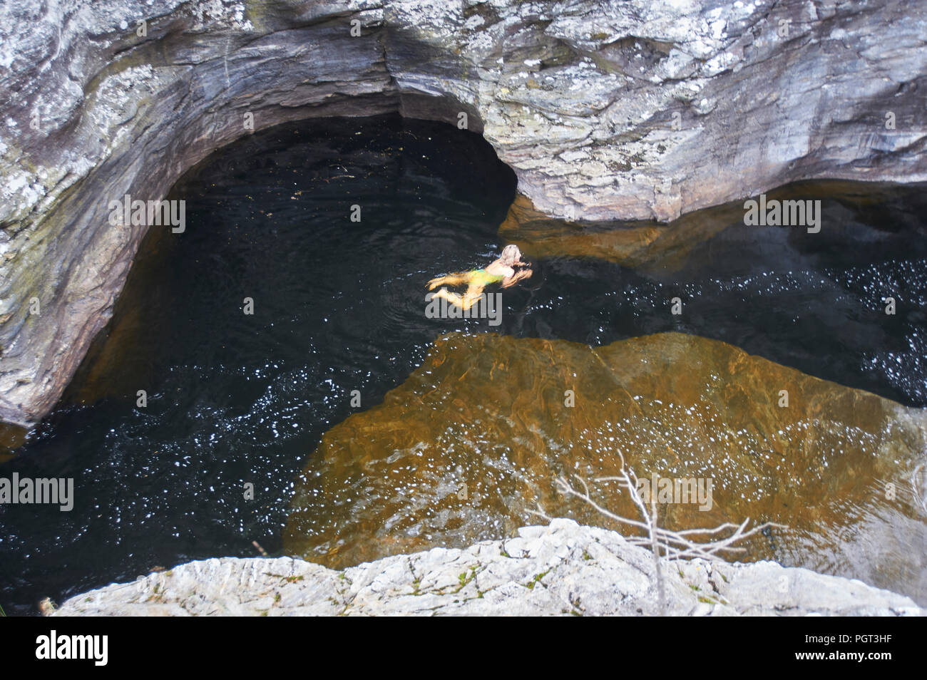 Wild Swimming in the river Dee, The Linn of Dee Gorge and waterfall ...