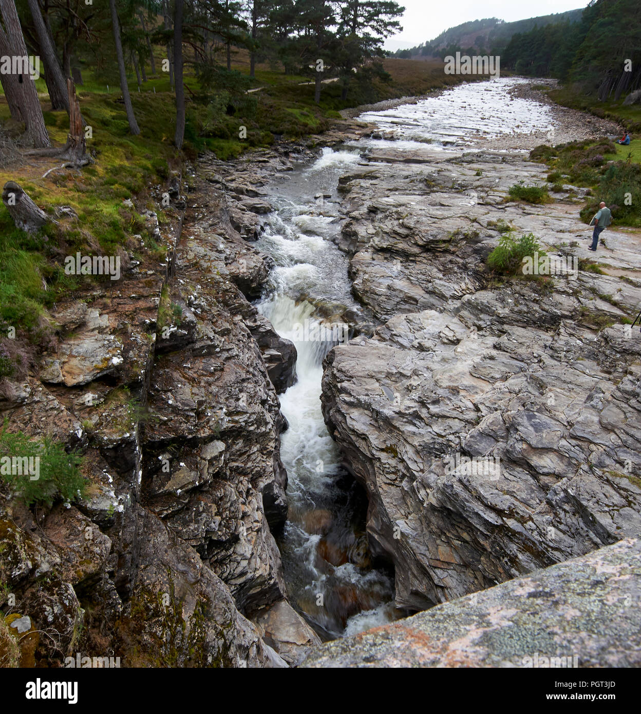Linn Dee Waterfall Braemar Cairngorms High Resolution Stock Photography ...