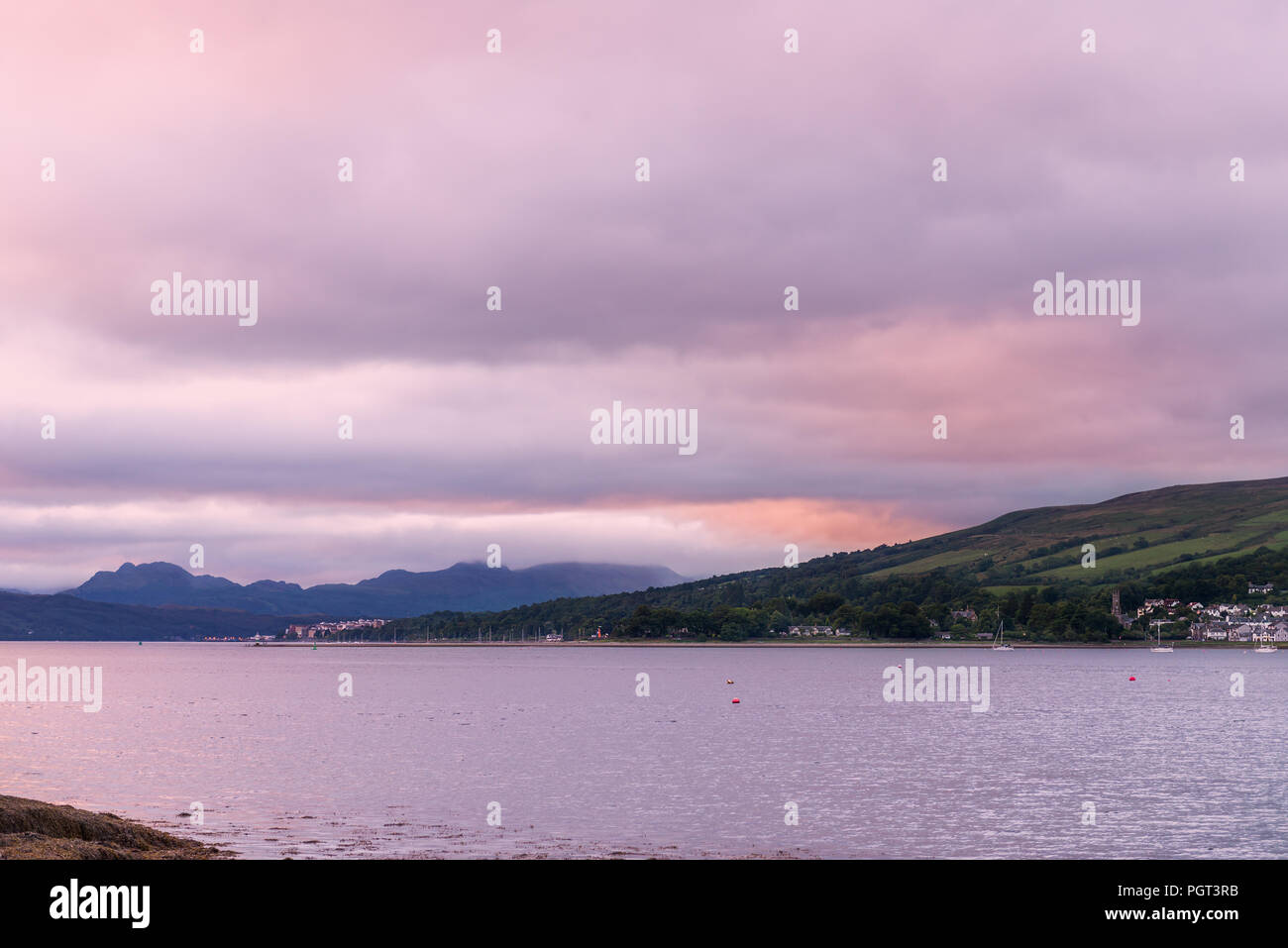 Purple Sunset at the Gare Loch or Gareloch (Gaelic: An Gearr Loch) is a ...