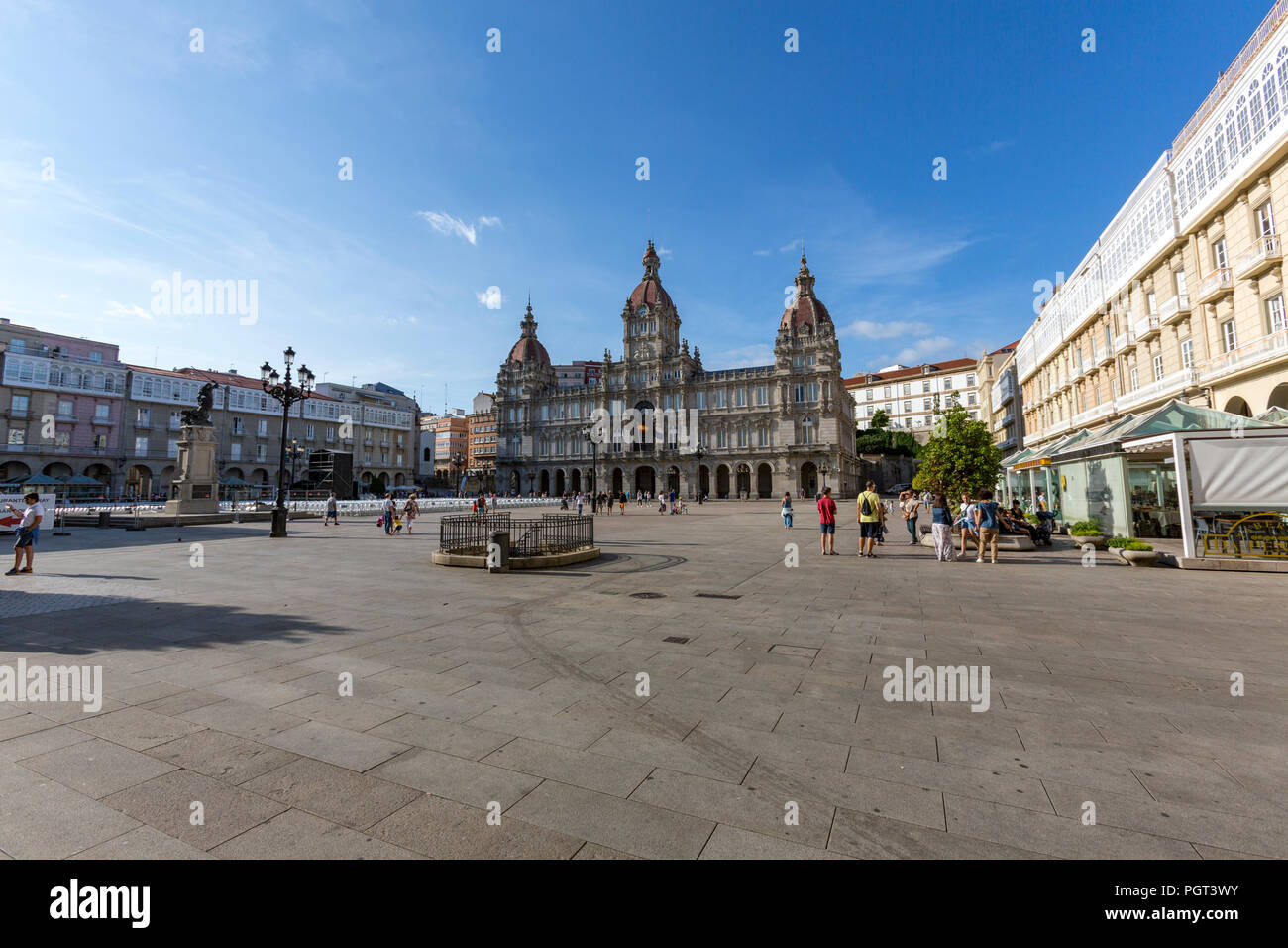 Plaza de María Pita, Maria Pita square , A Coruña, Galicia, Spain Stock ...