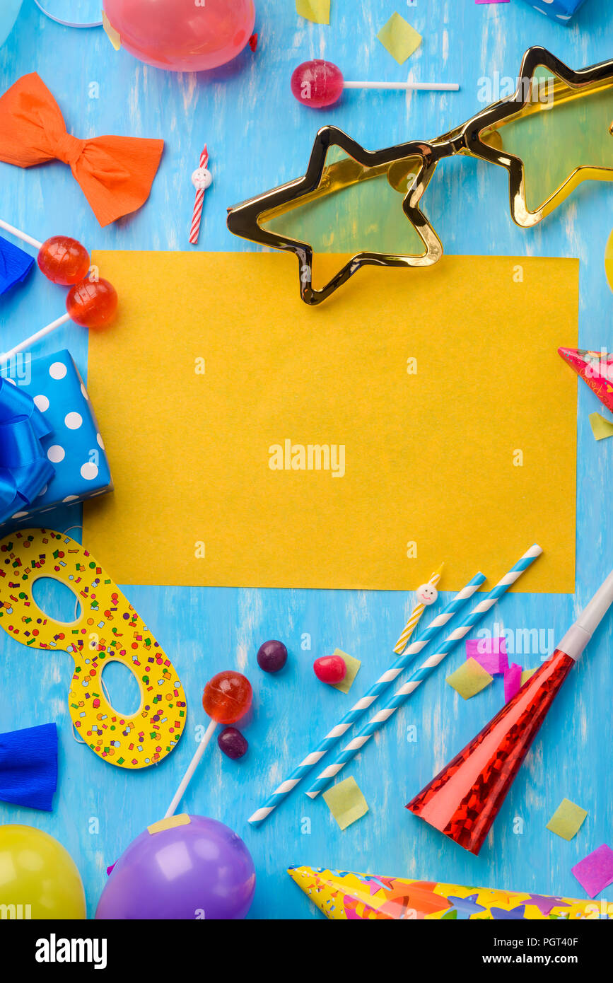 Vertical yellow and blue card Stock Photo - Alamy