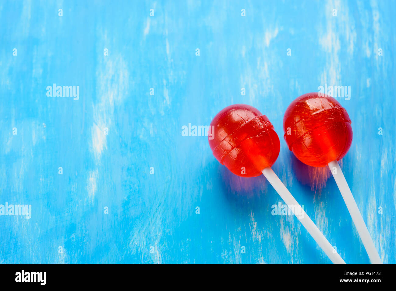 Red and blue, lollipops minimalism Stock Photo - Alamy