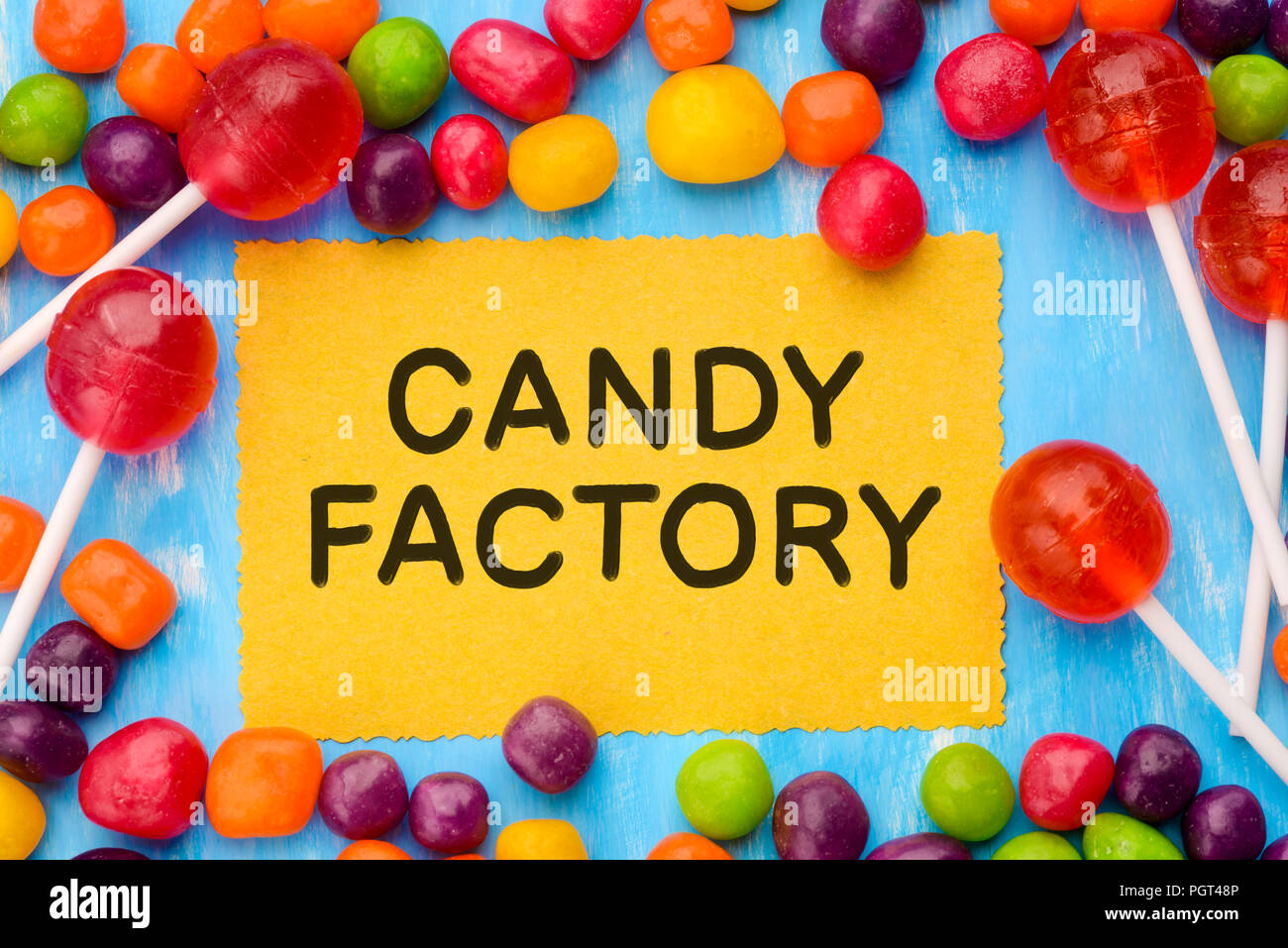 Bright candy card sample Stock Photo - Alamy