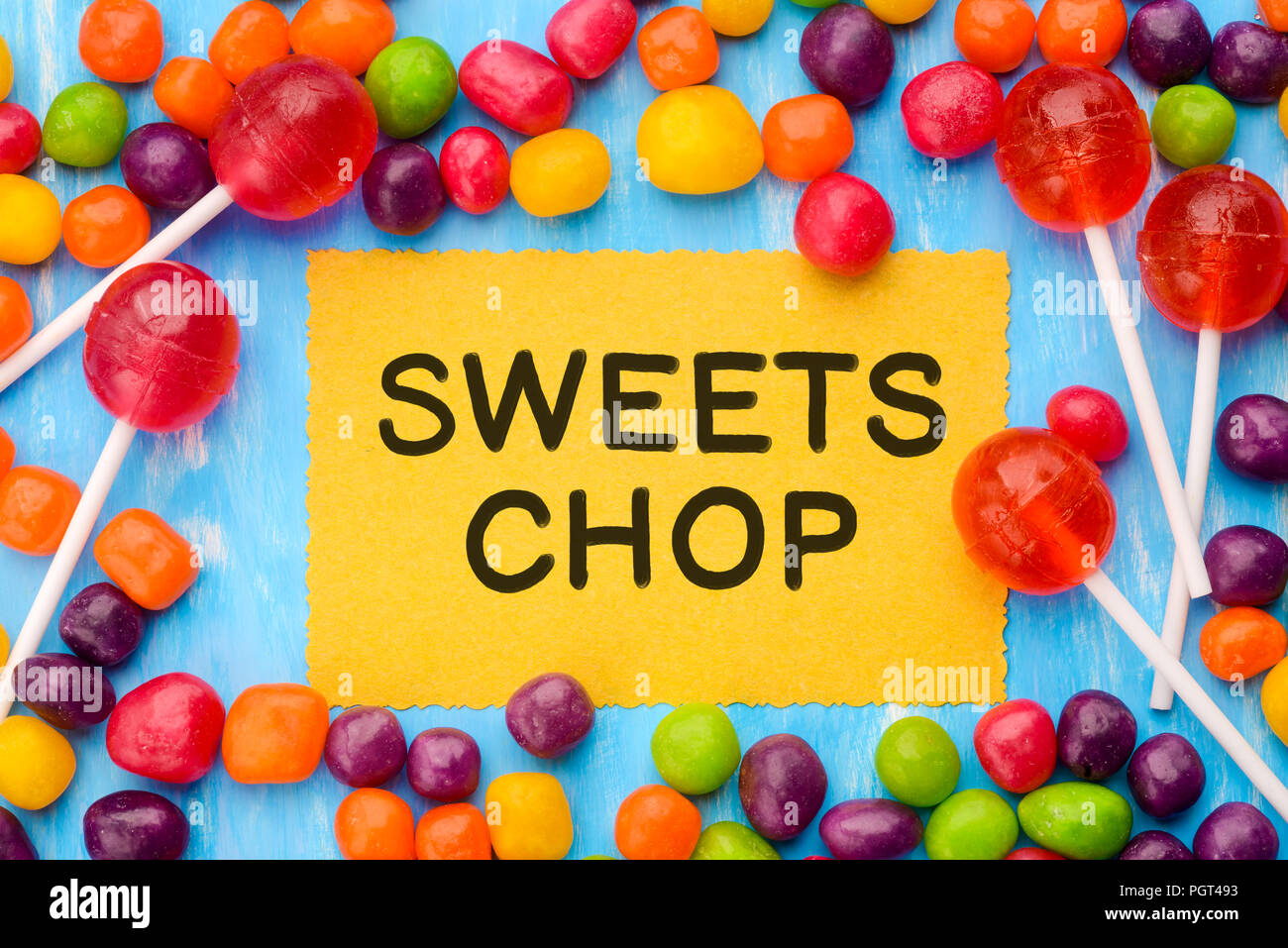Funny candy card sample Stock Photo - Alamy