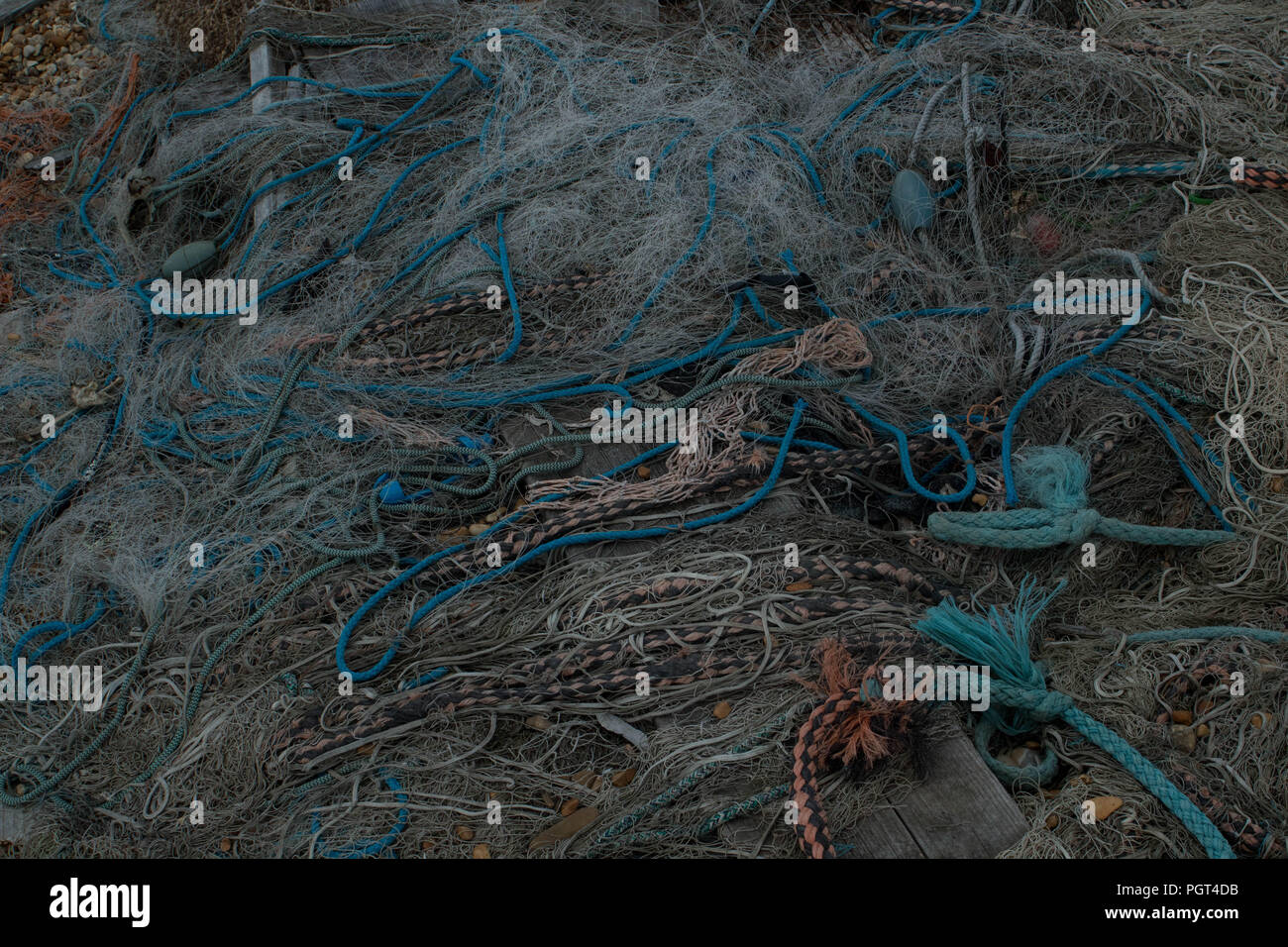 Travel & Tourism - Wild Locations - Go West Series. Fishing nets lay in ...