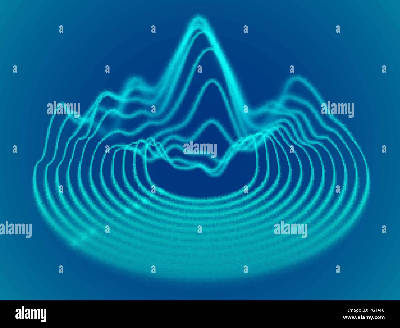 Abstract background with dynamic 3d sound waves Stock Vector Image & Art - Alamy
