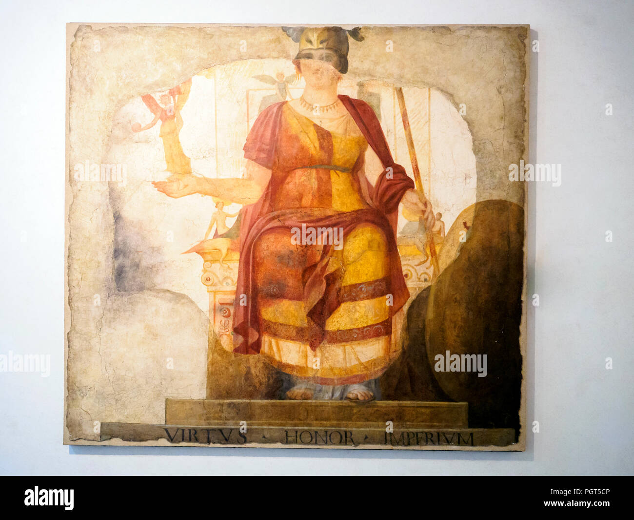 Fresco with Venus integrated sitting as Rome (so called Dea Barberini ...