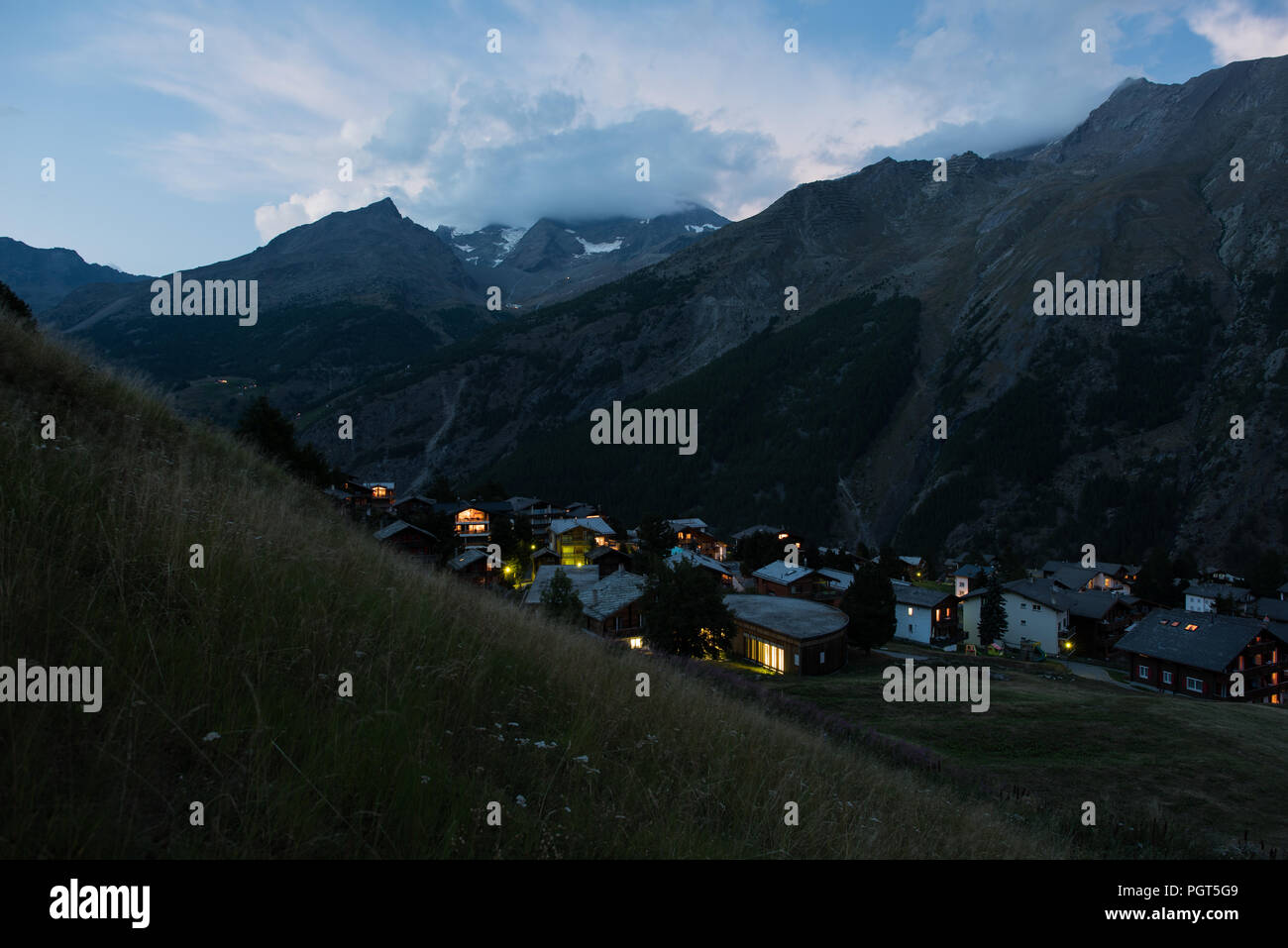 saas fee 1798m. located in saas valley canton valais switzerland at ...