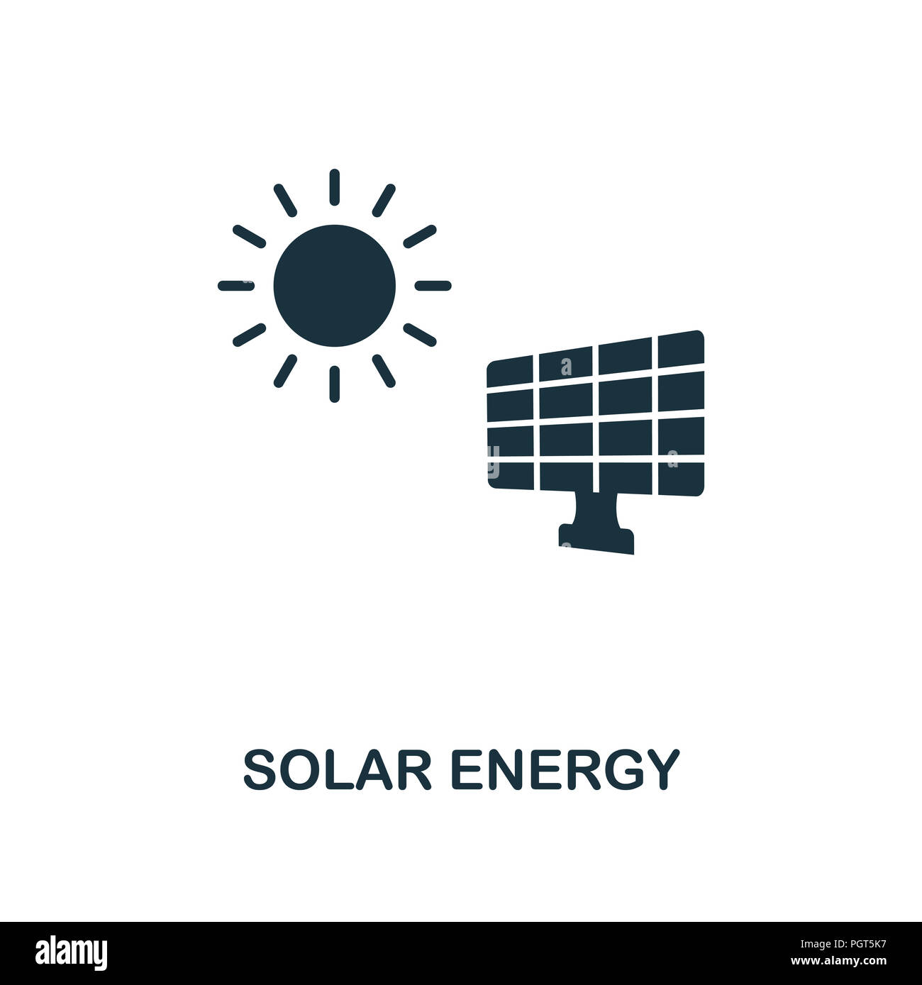 Solar Energy icon. Monochrome style design from power and energy ...