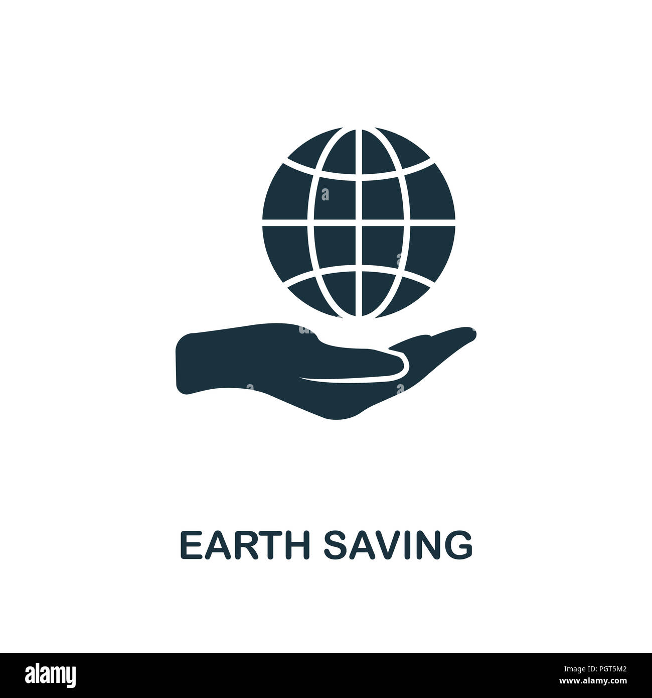 Earth Saving icon. Monochrome style design from power and energy ...
