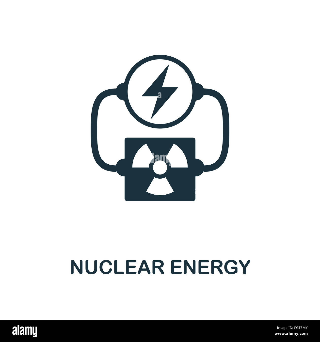 Nuclear Energy icon. Monochrome style design from power and energy ...