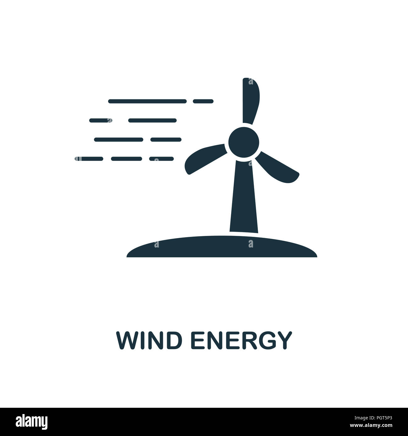 Wind Energy icon. Monochrome style design from power and energy ...