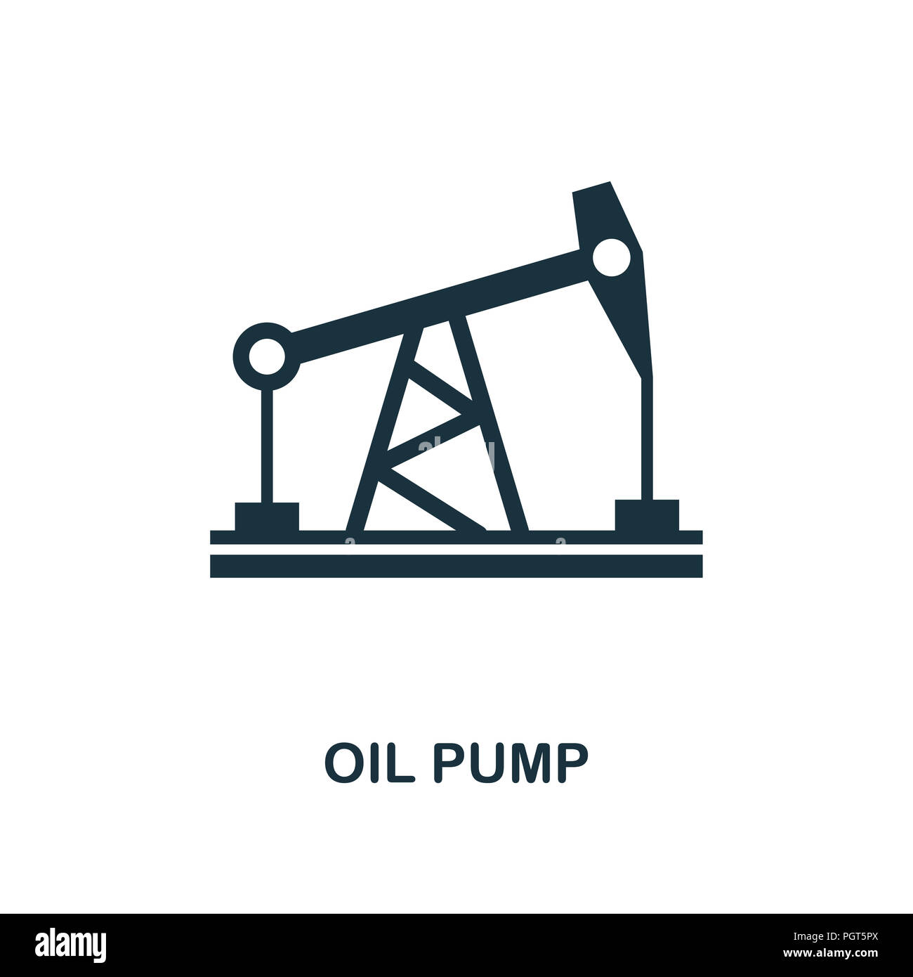 Oil Pump icon. Monochrome style design from power and energy collection ...