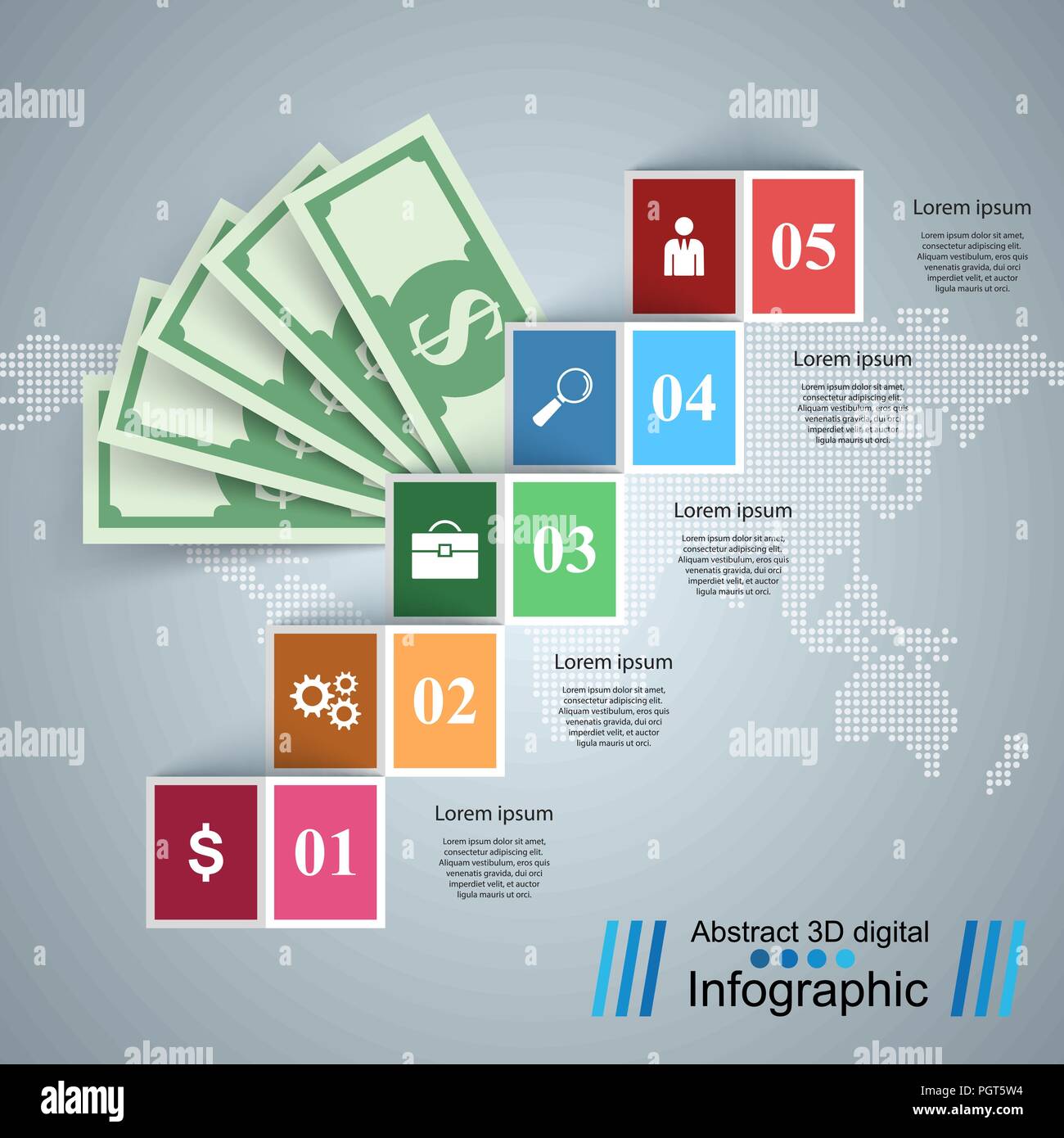 Business Infographics. Dollar, Money icon Stock Vector Image & Art - Alamy
