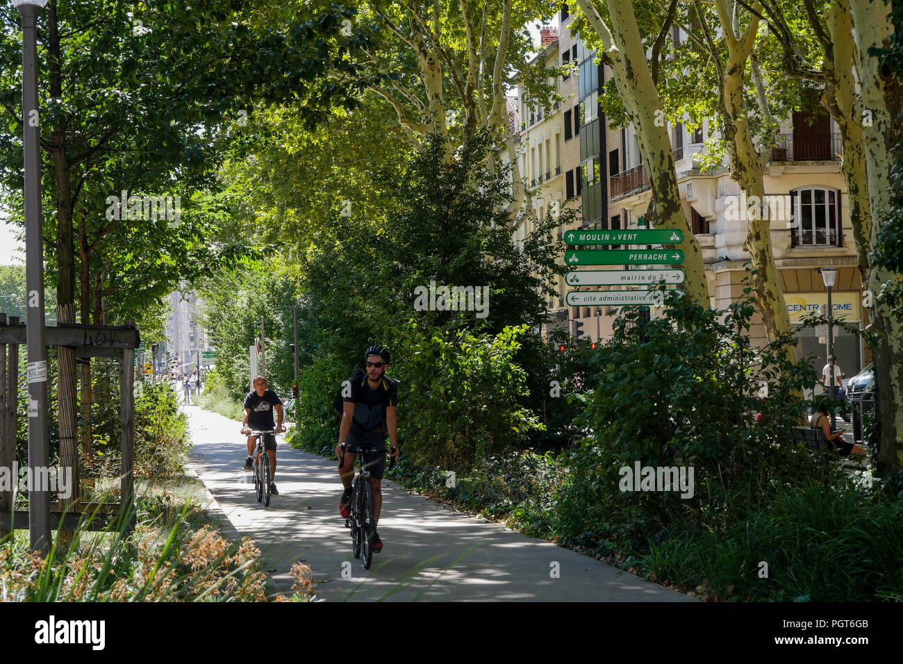 Development of a green axis in Part-Dieu district, Lyon, France Stock ...