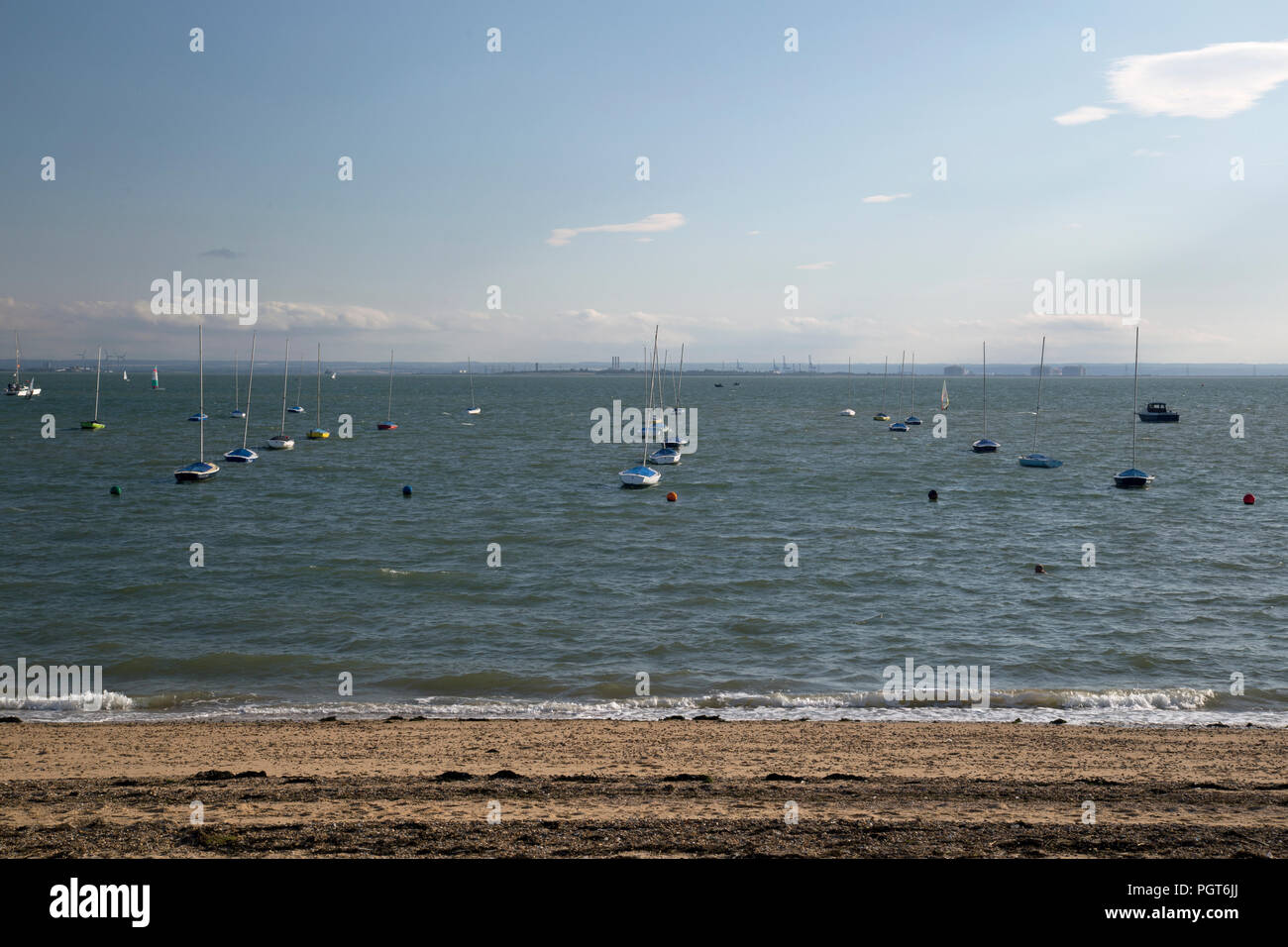 Southend On Sea, Essex, England, August 2018, Small boats on the ...