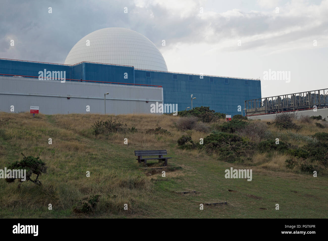 Sizewell, Suffolk, England, August 2018, A view of Sizewell B nuclear ...