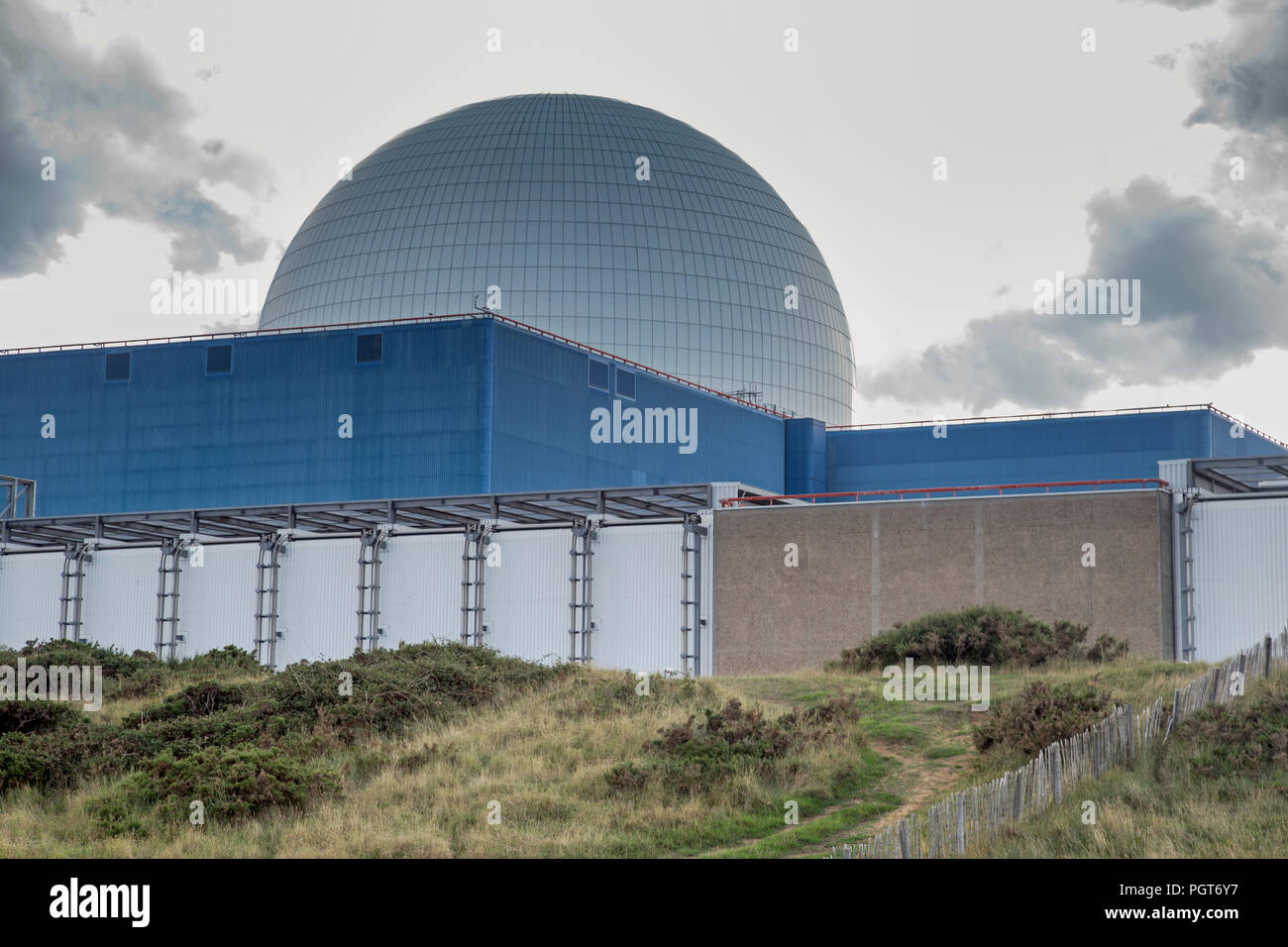 Sizewell, Suffolk, England, August 2018, A view of Sizewell B nuclear ...