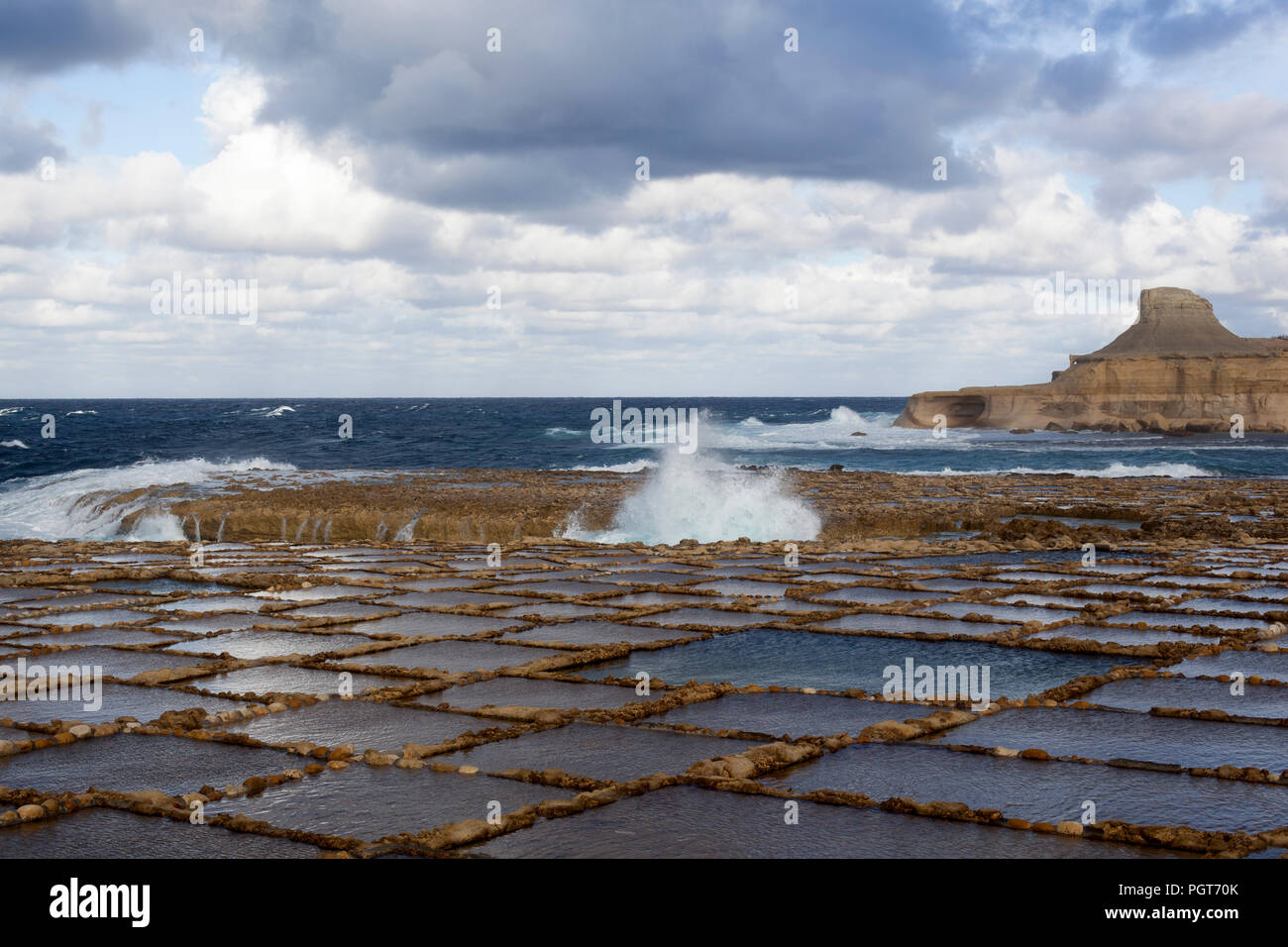 Malta gozo sea salt pans hi-res stock photography and images - Alamy