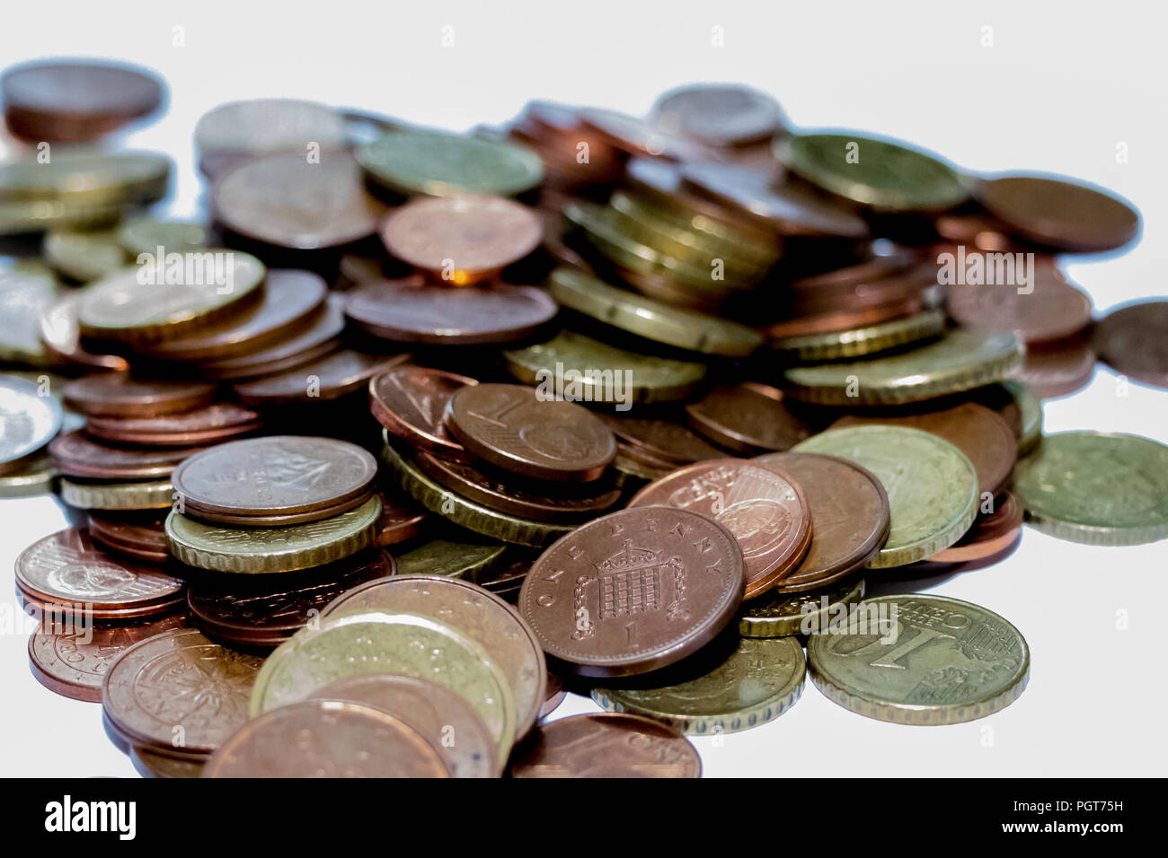 Pile of Coins Stock Photo - Alamy