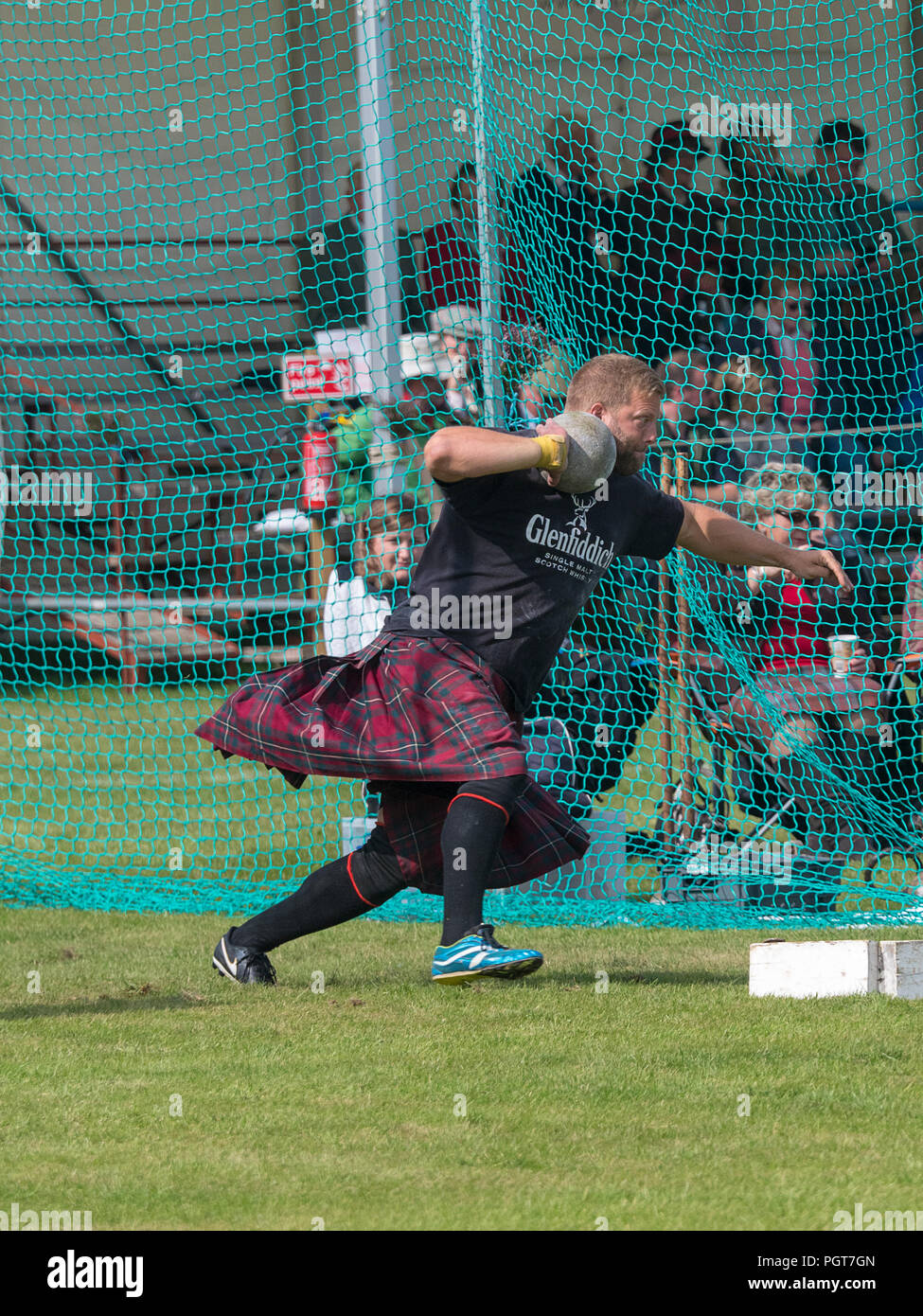 Lonach Gathering, Scotland - Aug 25, 2018: The Putting the Stone event ...