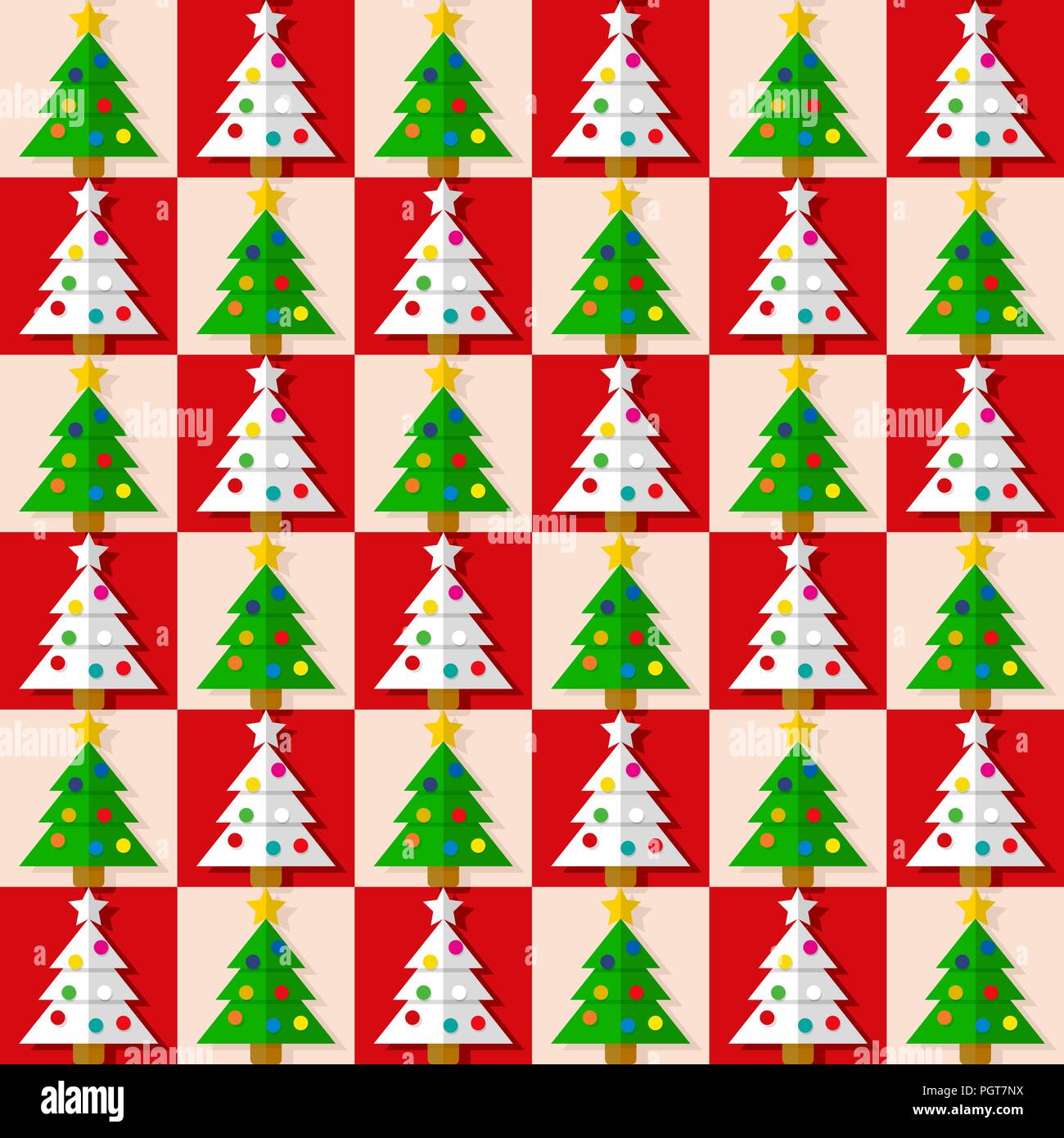 Christmas tree seamless pattern design Stock Vector Image & Art - Alamy