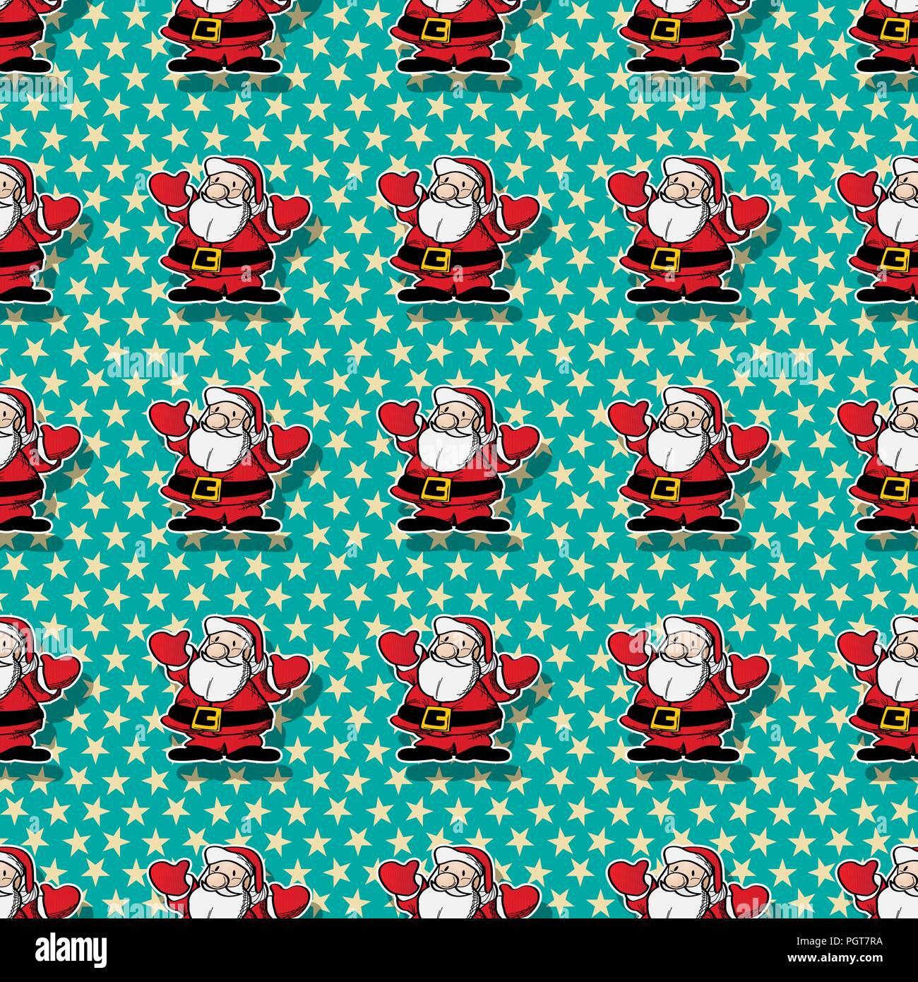 Santa seamless Stock Vector Images - Alamy