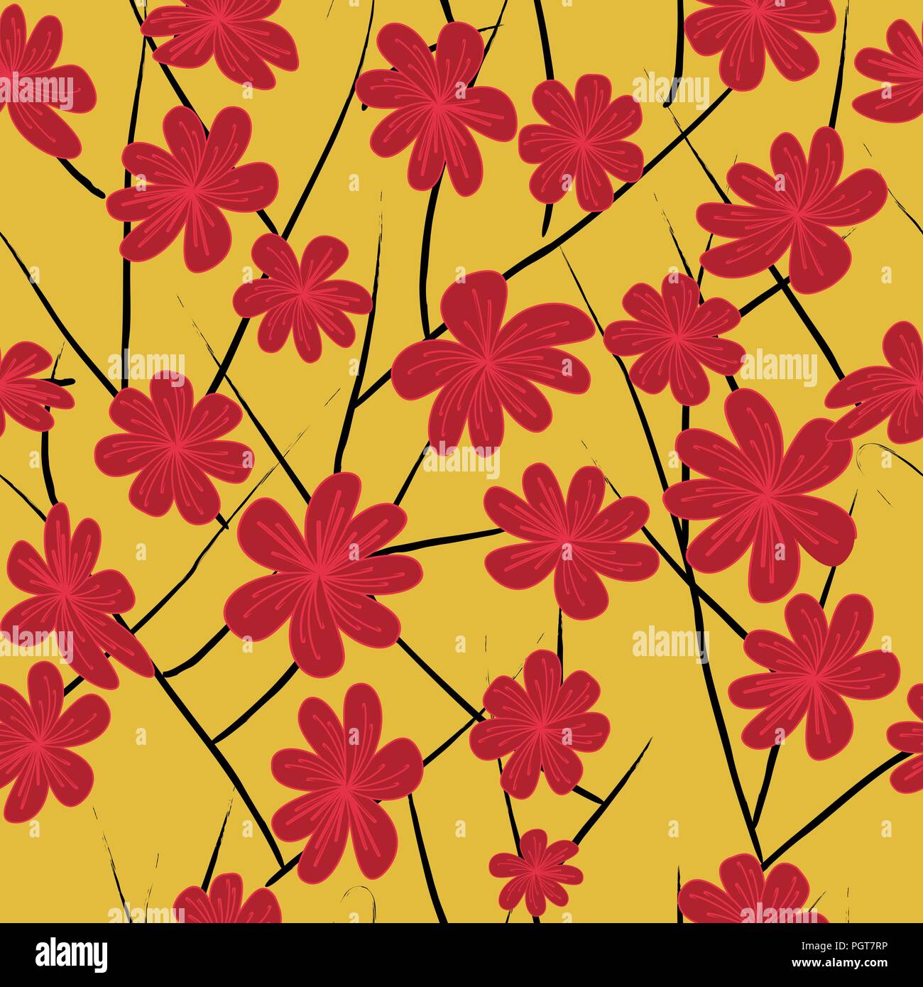 Botanical Art Continuous Pattern High Resolution Stock Photography and ...