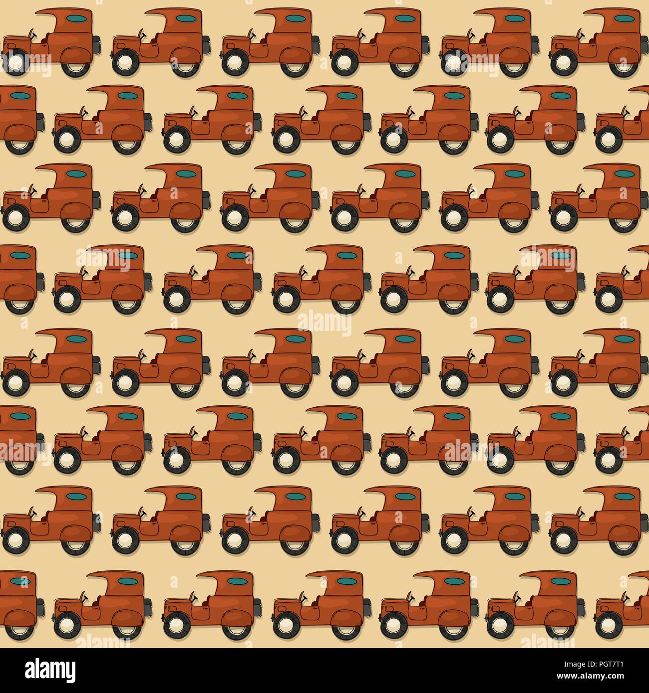 Cartoon style seamless off-road car pattern Stock Vector Image & Art ...