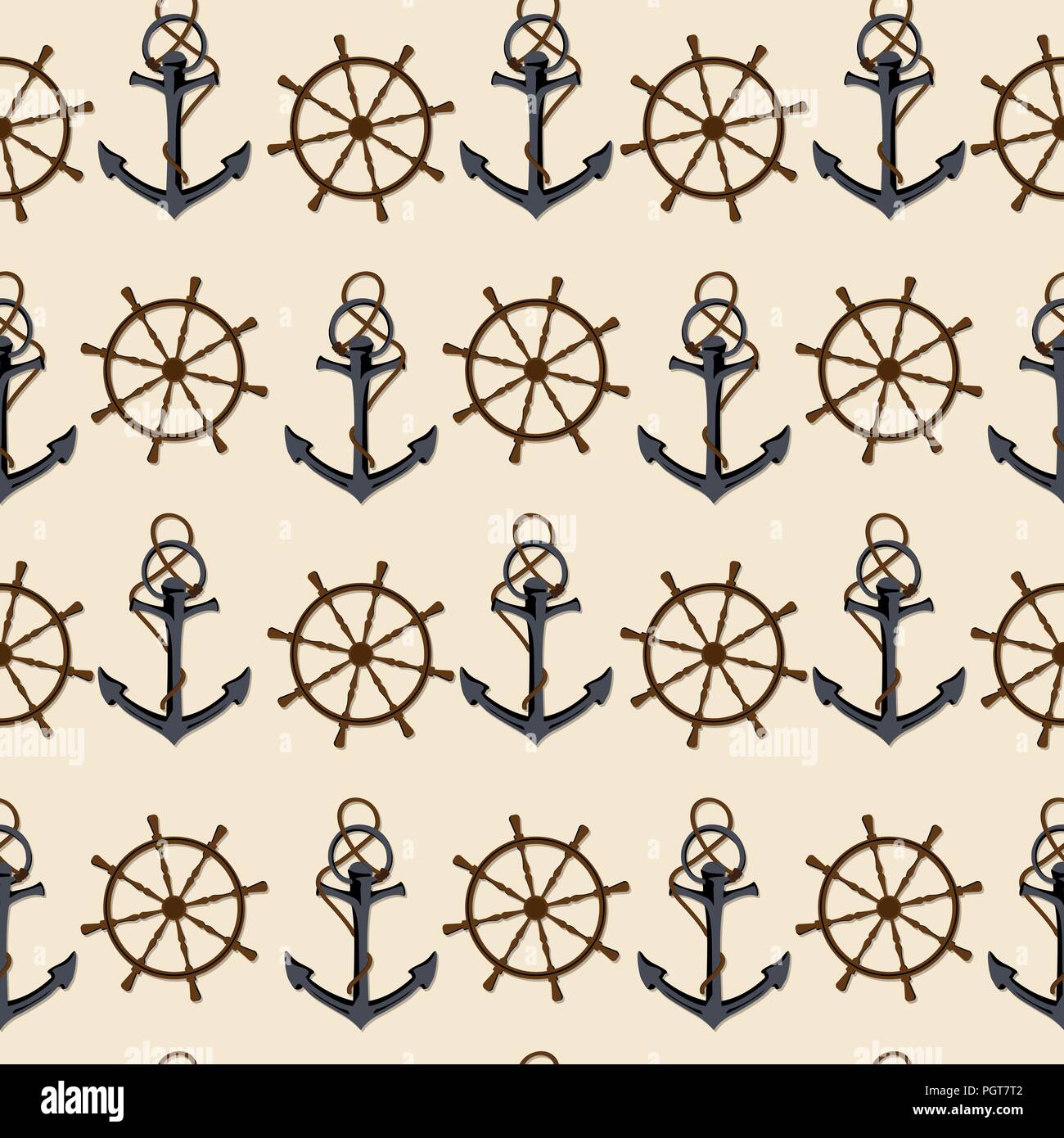Seamless pattern nautical steering Stock Vector Images - Alamy