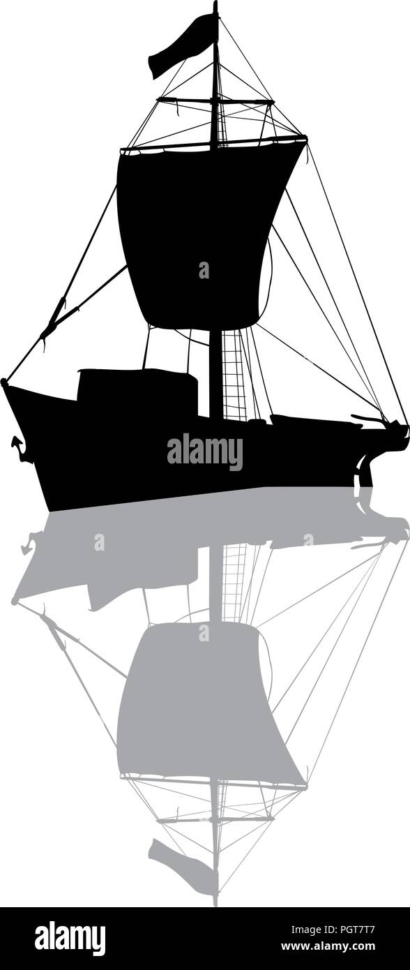 Small white yacht sailing Stock Vector Images - Alamy