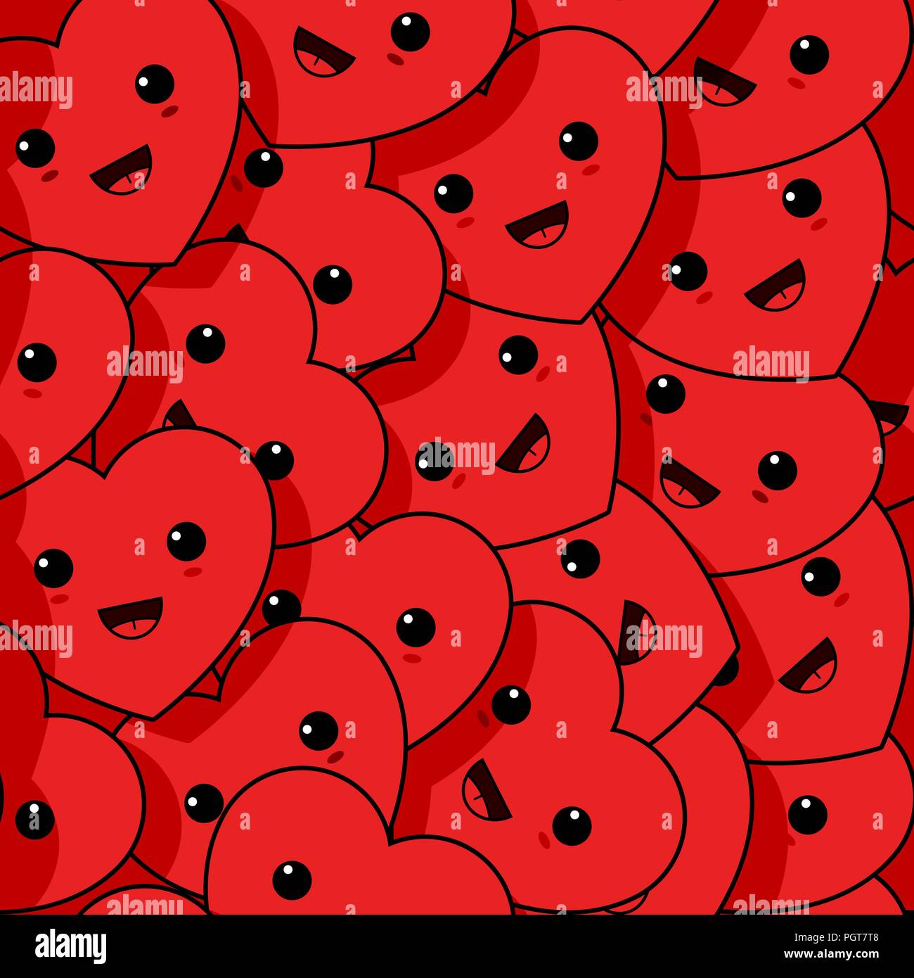 Red hearts pattern Stock Vector Images - Alamy