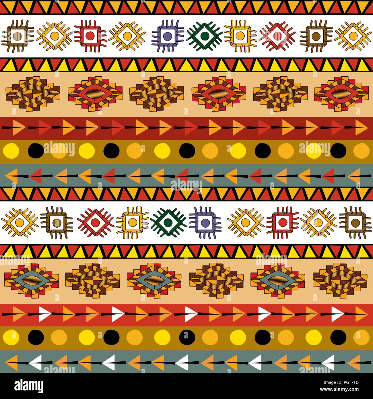 Mexican tribal folk motif Stock Vector Images - Alamy