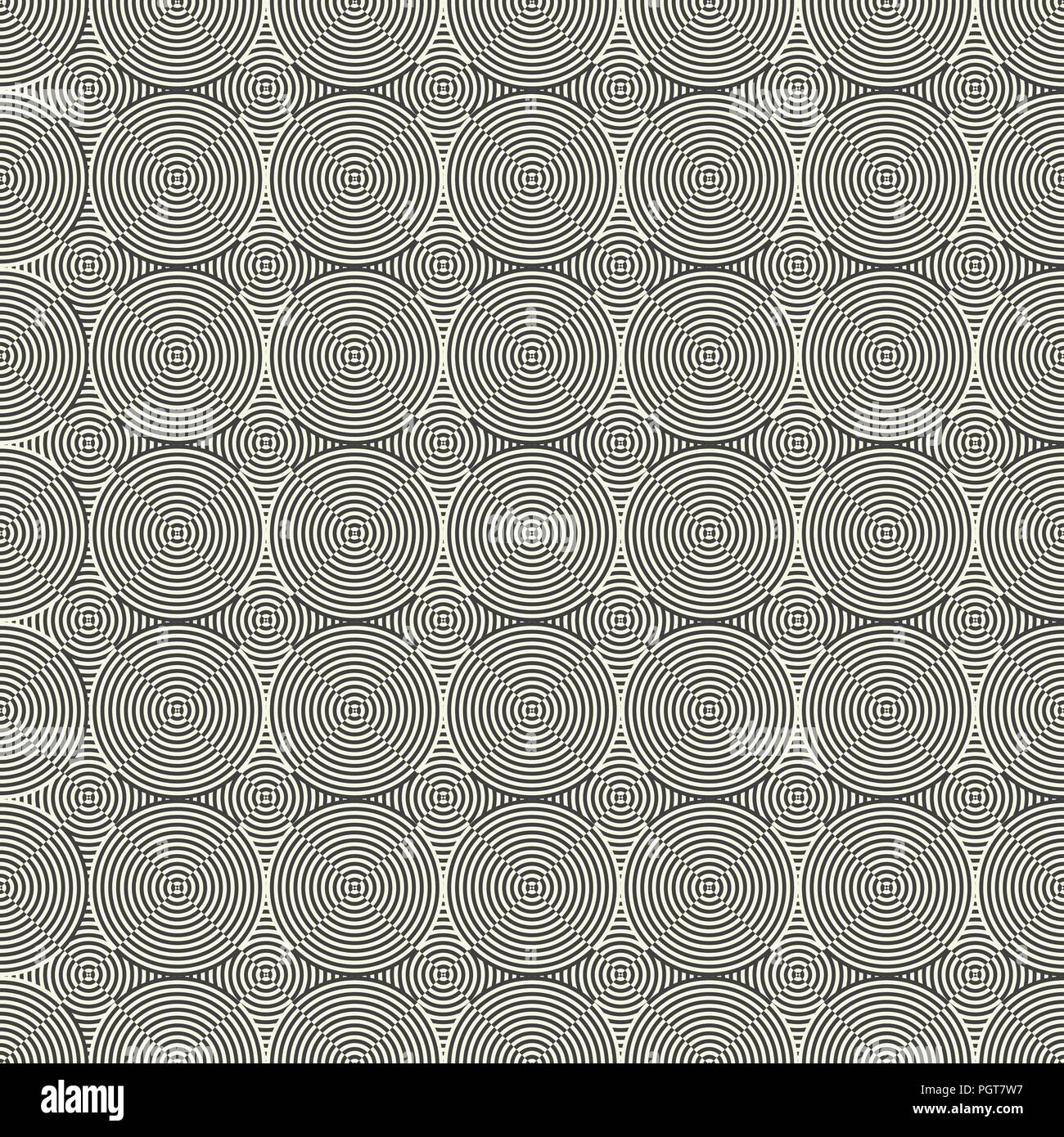 Design seamless monochrome illusion op art pattern Stock Vector Image ...