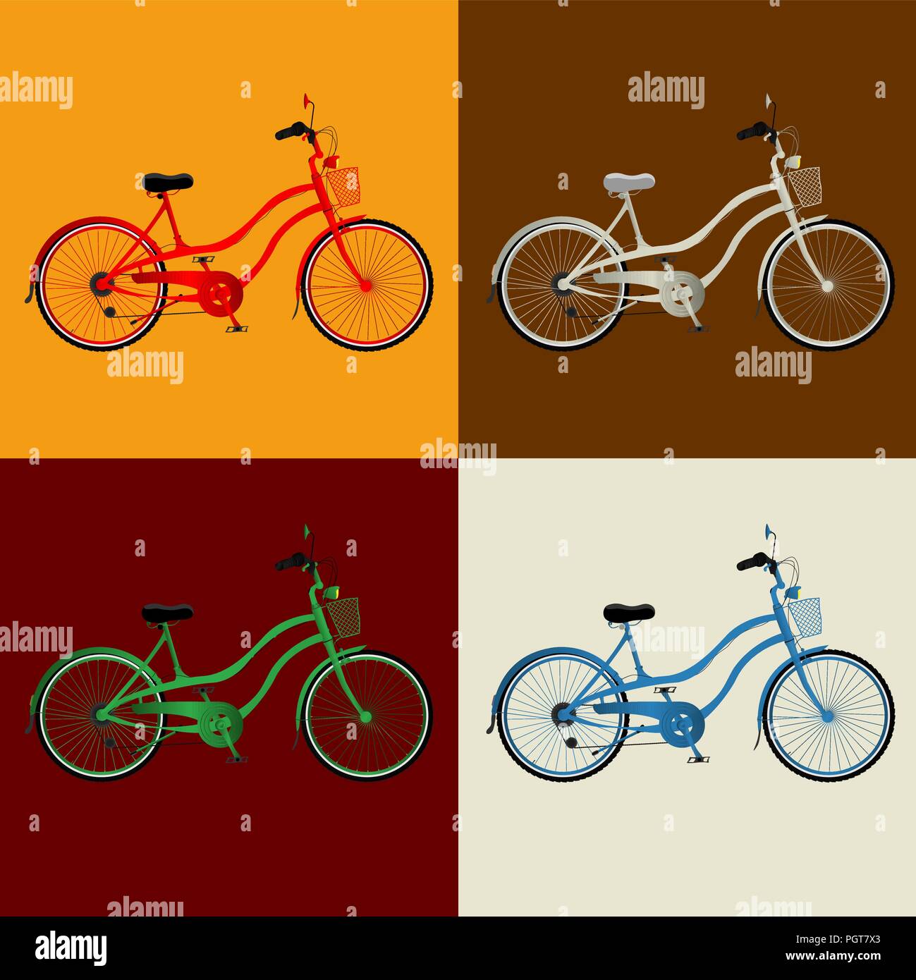 Bicycle design in colors Stock Vector Image & Art - Alamy