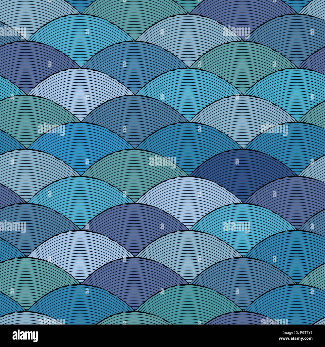 Hand drawn waves hi-res stock photography and images - Alamy