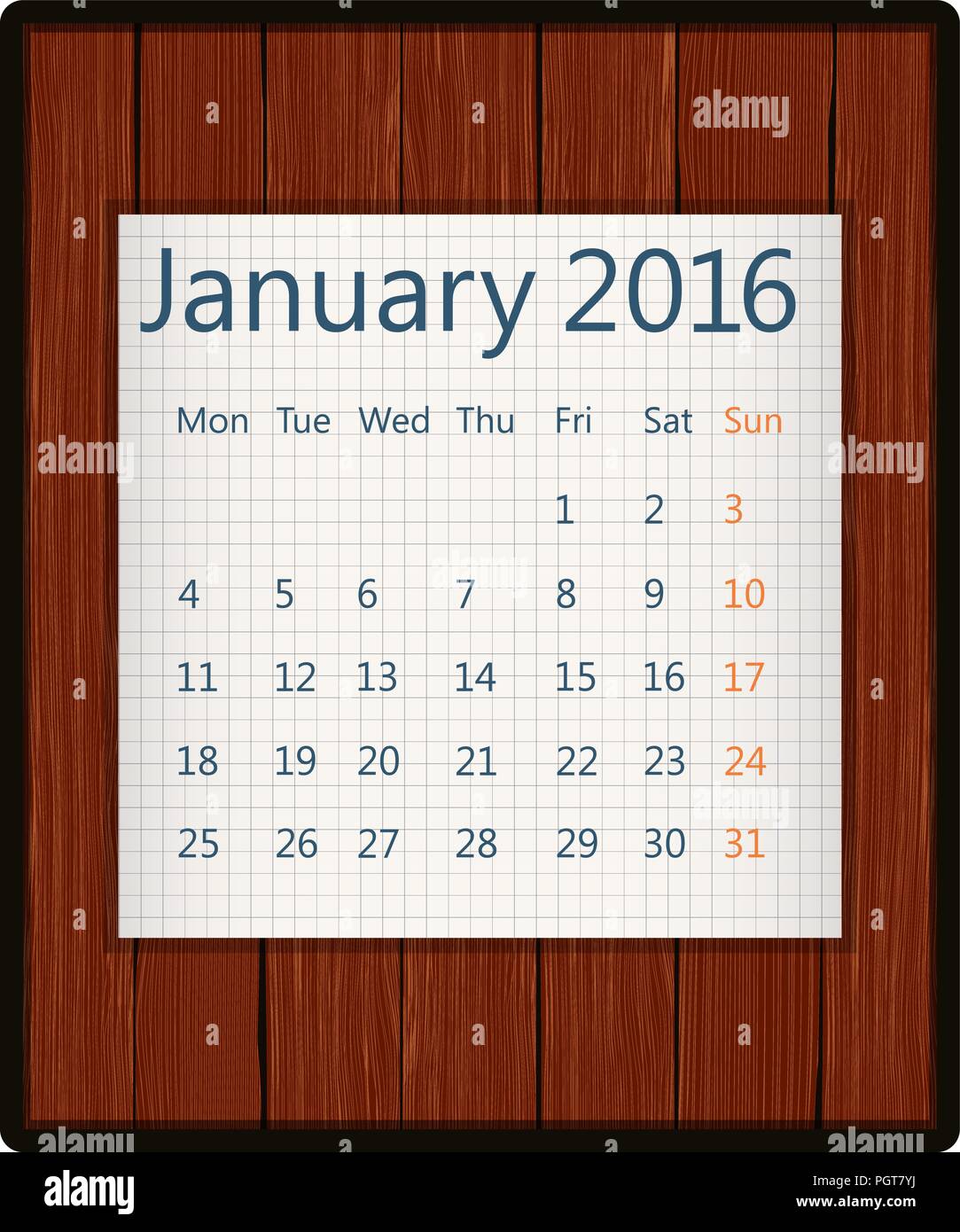 Calendar 2016 year Stock Vector Images - Alamy