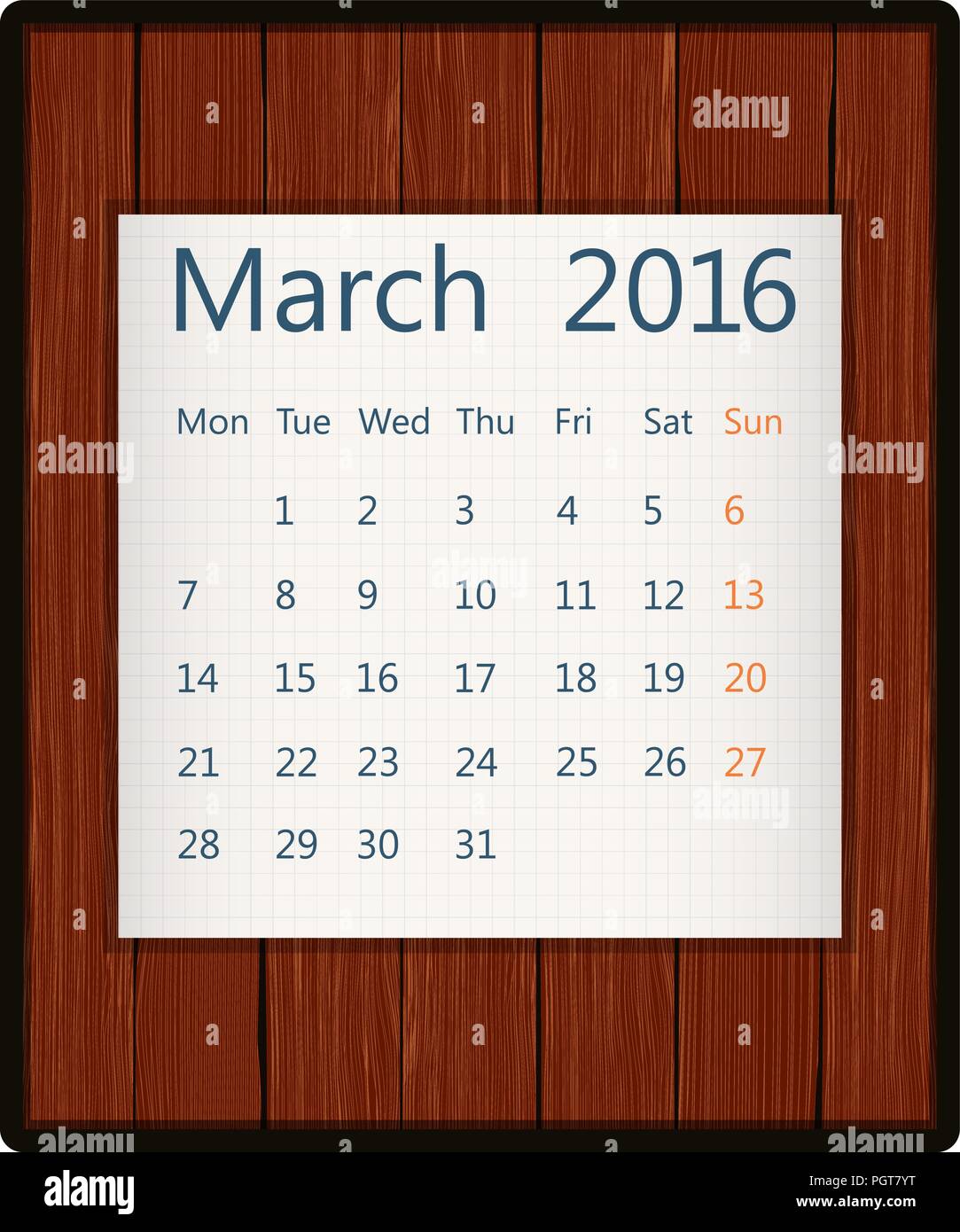 Business desk diary march Stock Vector Images - Alamy