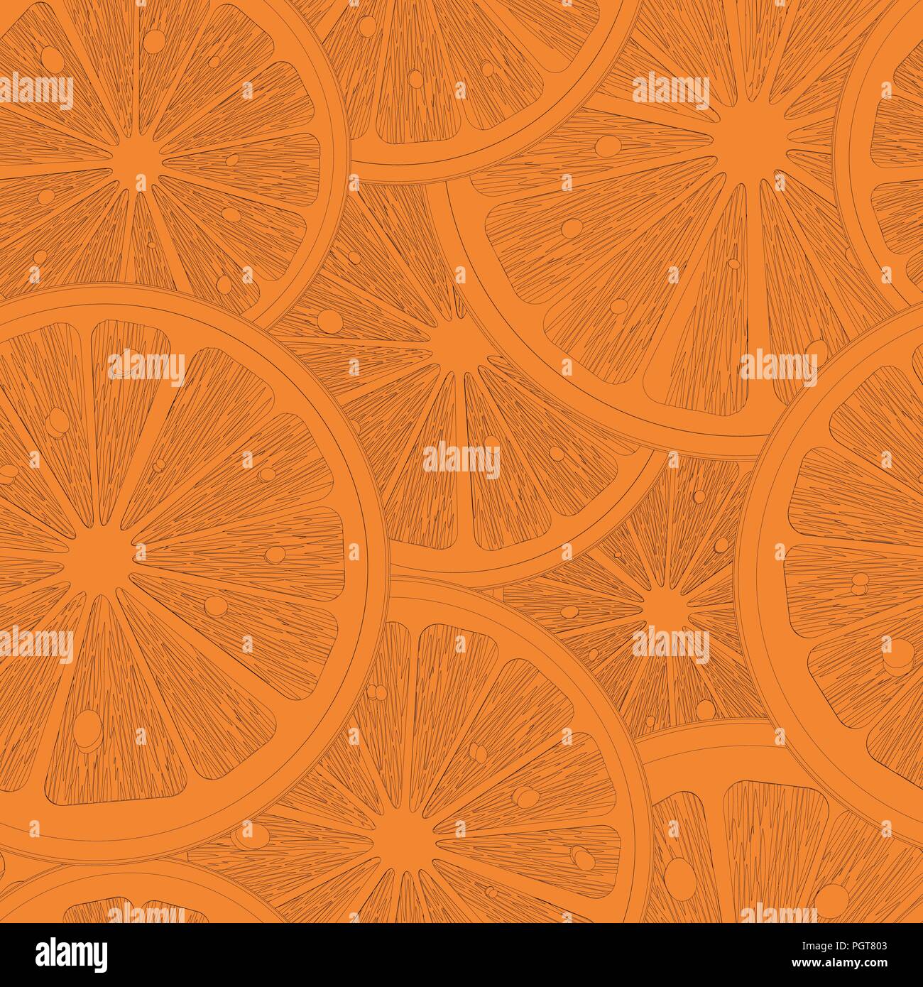 Orange slices drawing Stock Vector Images - Alamy