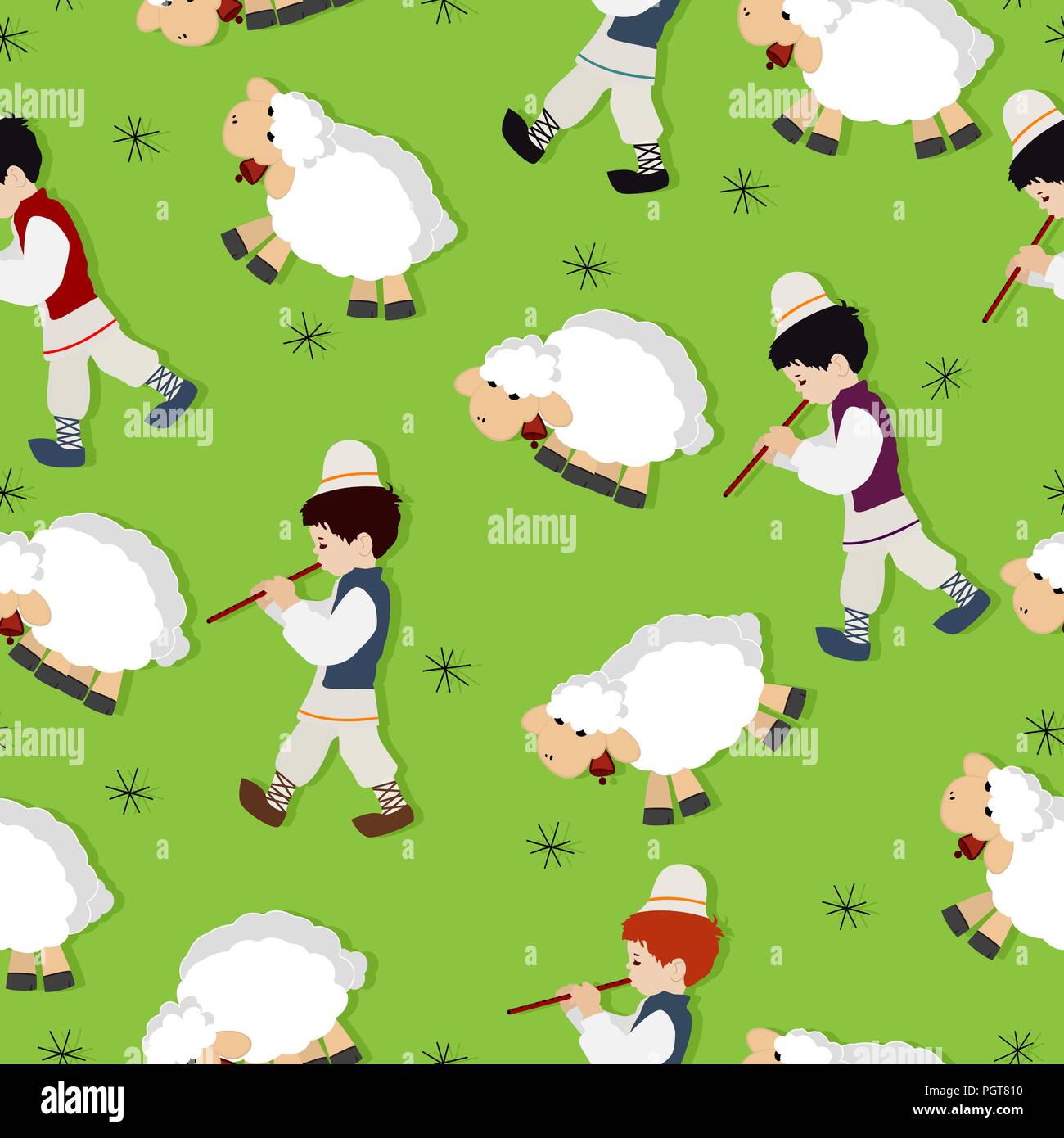 Flock of sheep vector vectors hi-res stock photography and images - Alamy