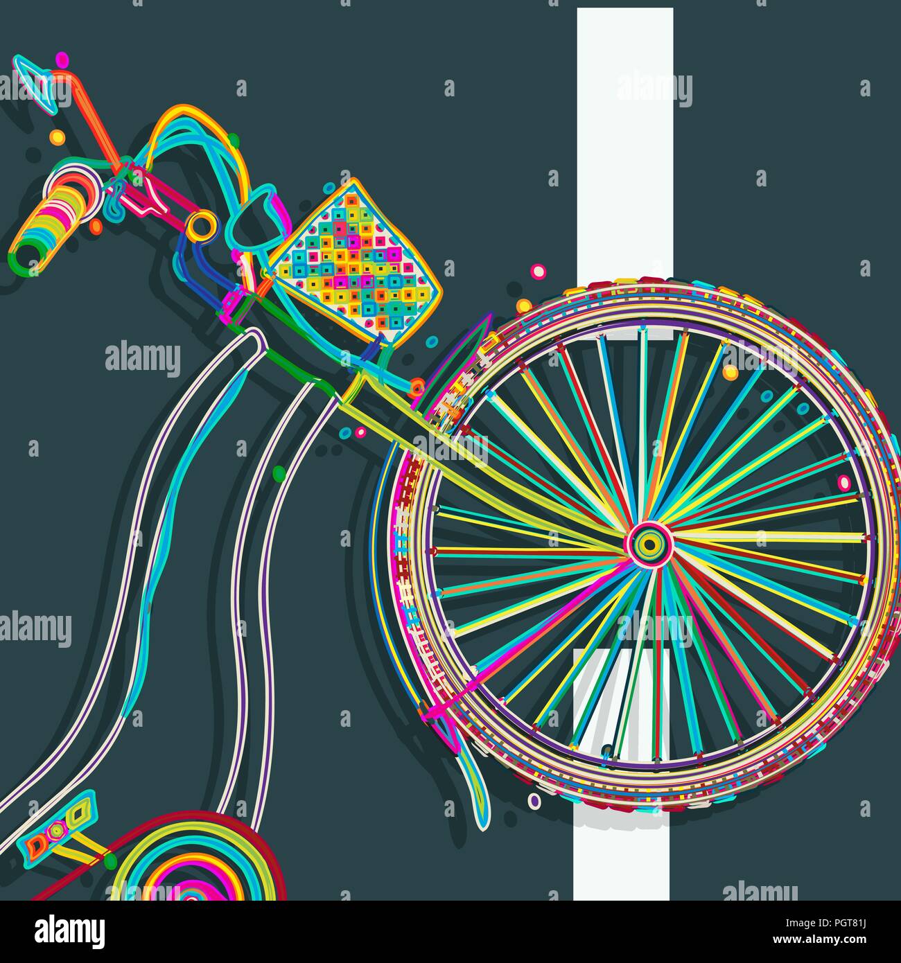 Vintage bicycle icon design in colors Stock Vector Image & Art - Alamy