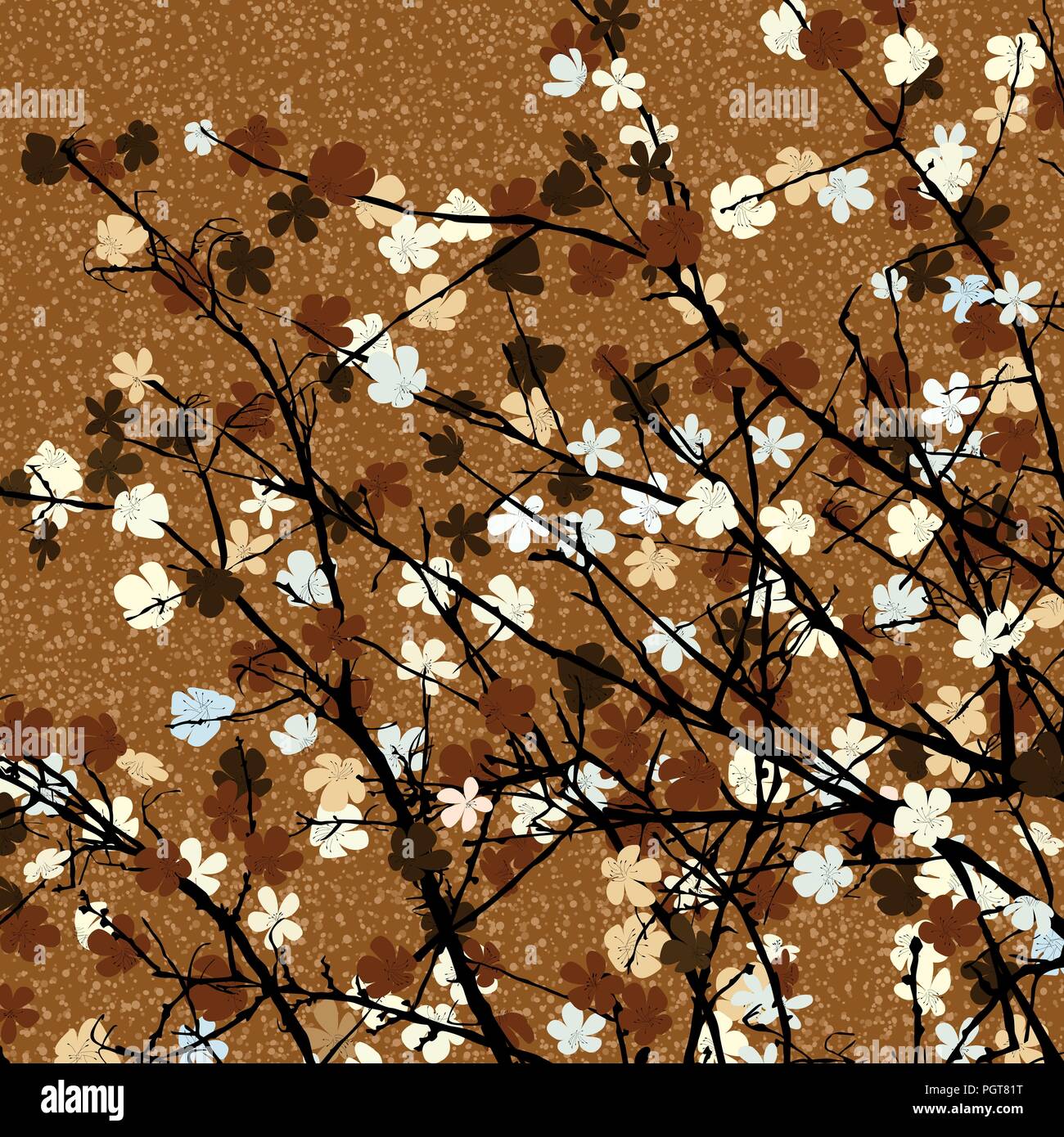 Spring theme blossom tree background for print Stock Vector Image & Art ...