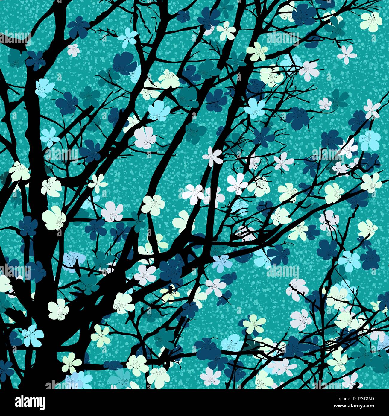 Spring theme blossom tree background for print Stock Vector Image & Art ...